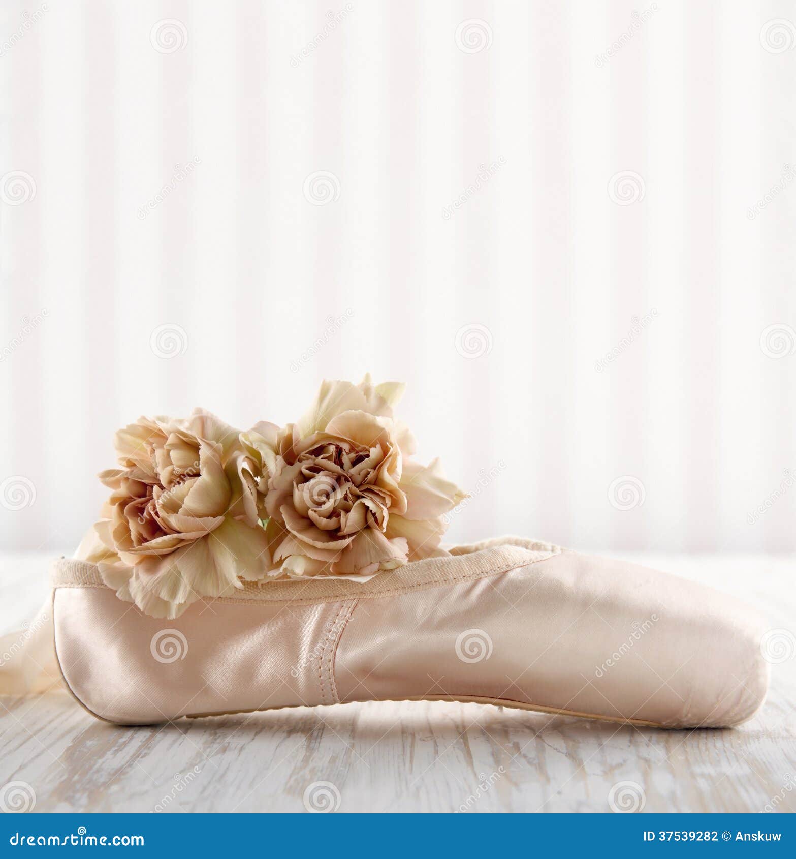 Cream Color Ballet Pointe Shoes Stock Photo - Image of ballerina, retro ...