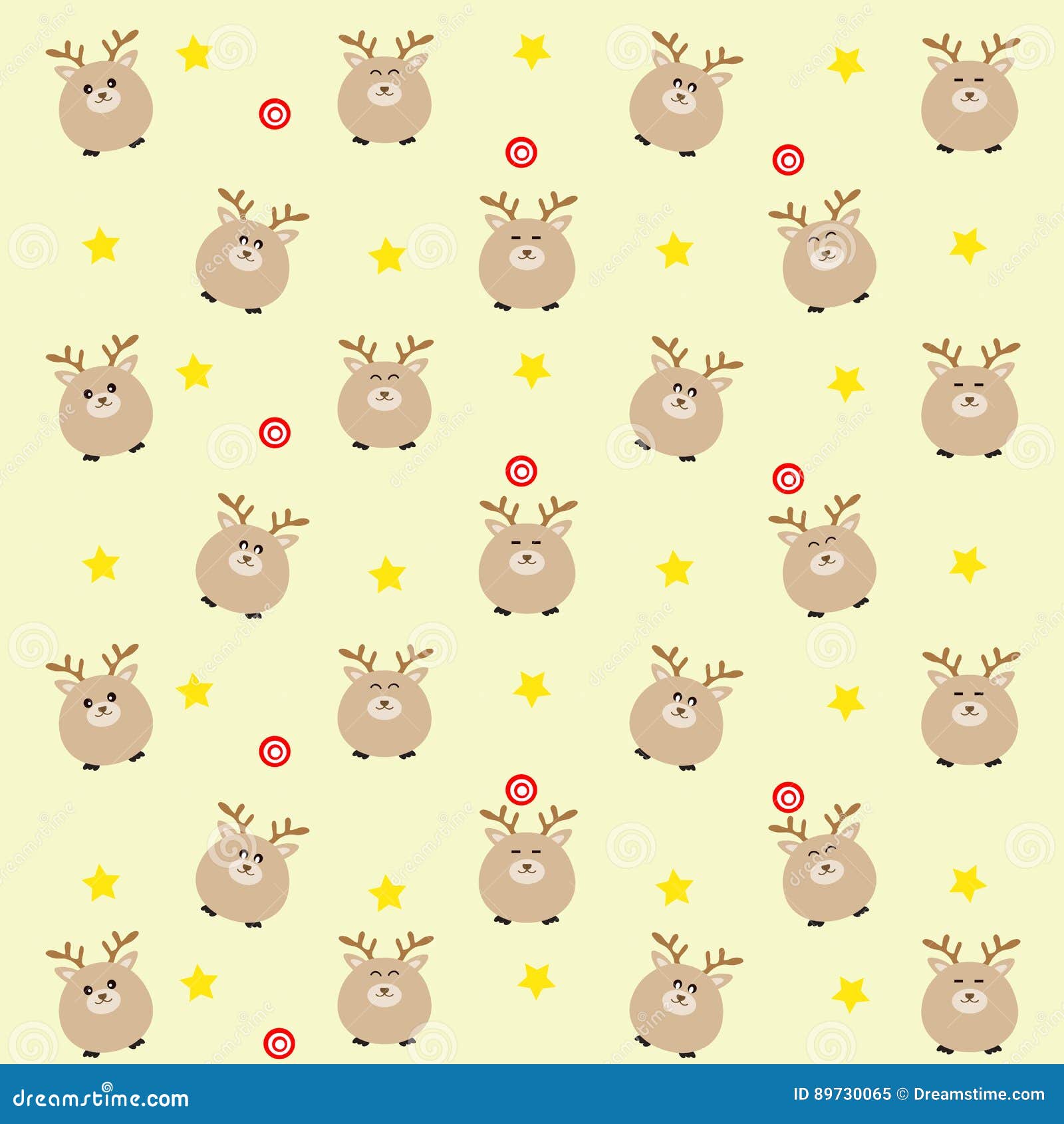 Cream Color Dear Pattern Stock Illustrations – 59 Cream Color Dear ...