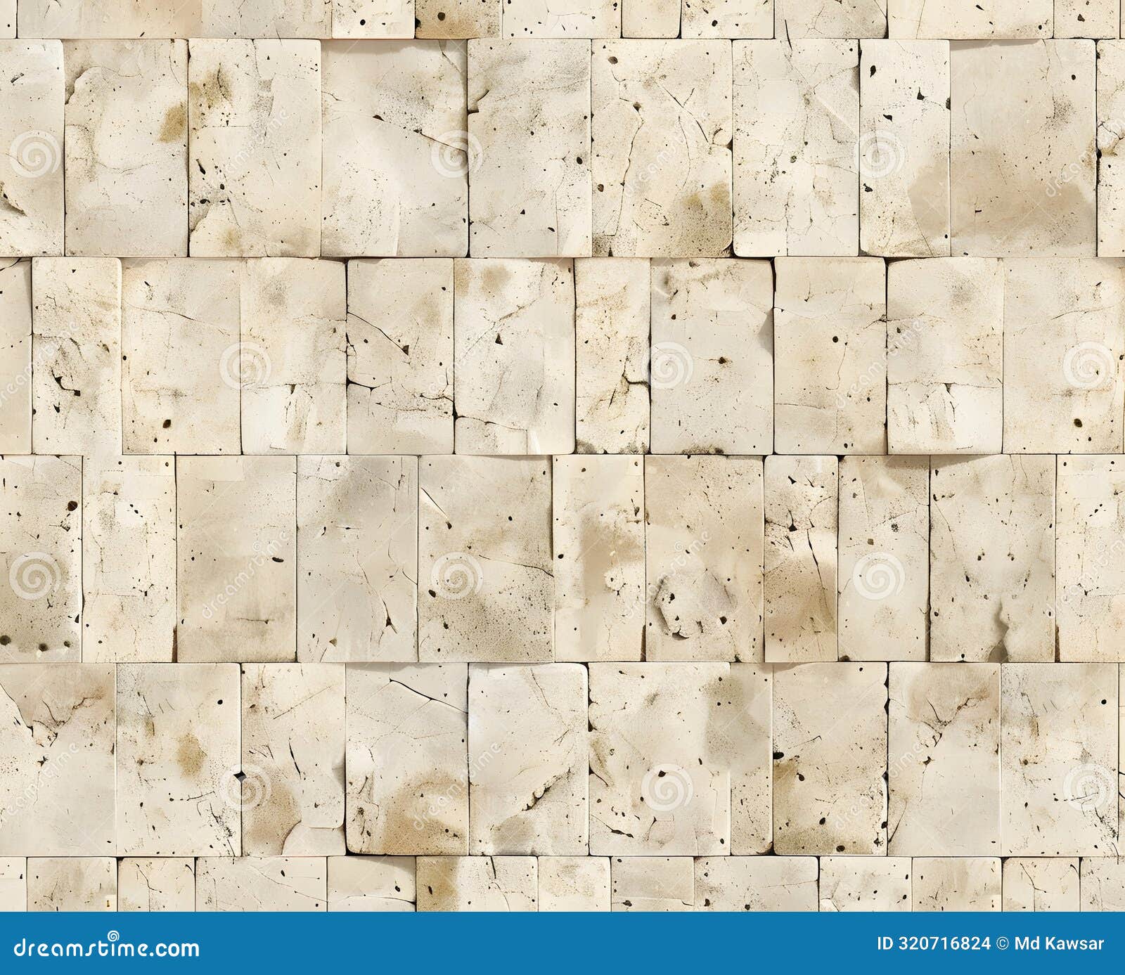 Cream-Colored Stone Wall Cladding Seamless Texture Stock Illustration ...