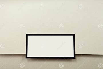 Cream Colored Wedding Invitation with Blank Label Stock Photo - Image ...