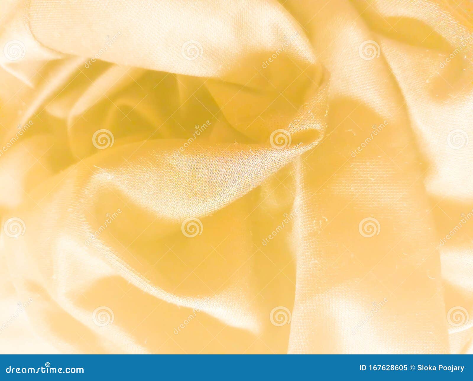 Cream Coloured Silk and Shiny Fabric Texture with Folded Effect Stock ...