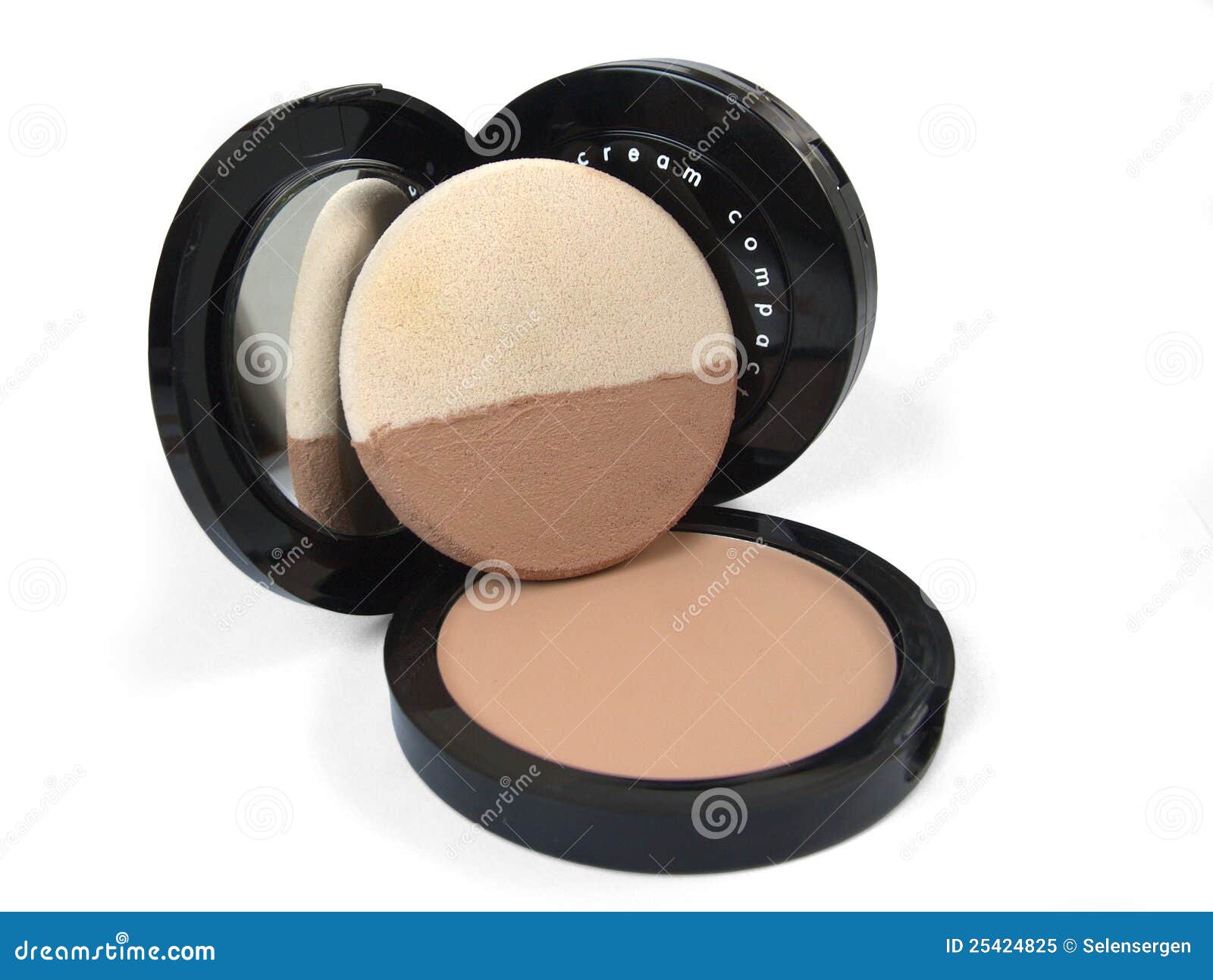 Cream Compact stock image. Image of beauty, isolated - 25424825