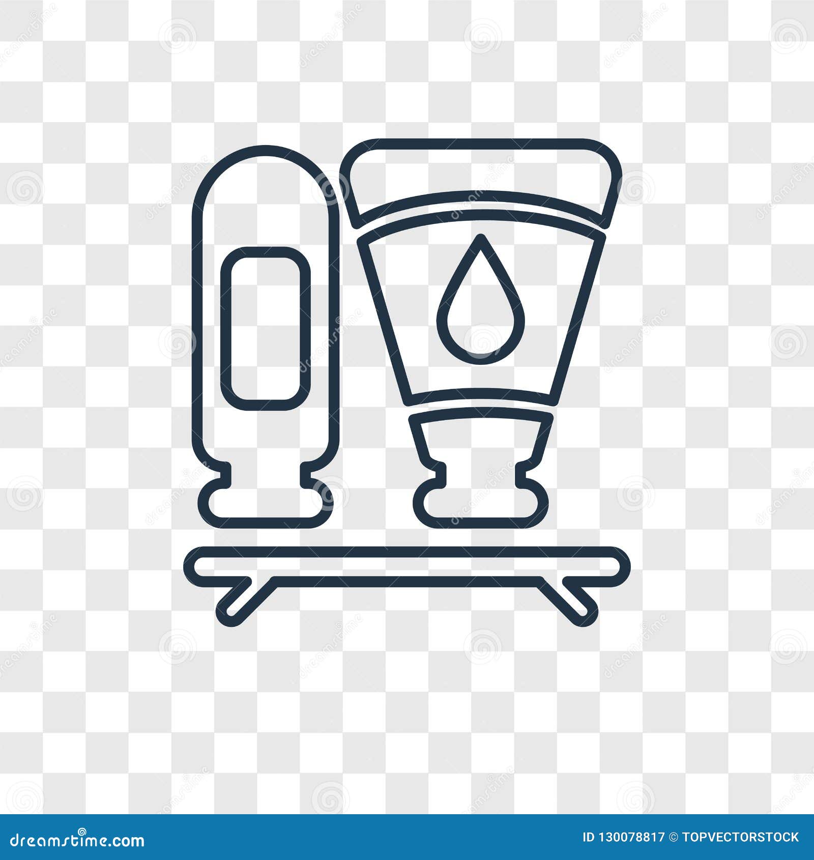 Cream Concept Vector Linear Icon Isolated on Transparent Background ...