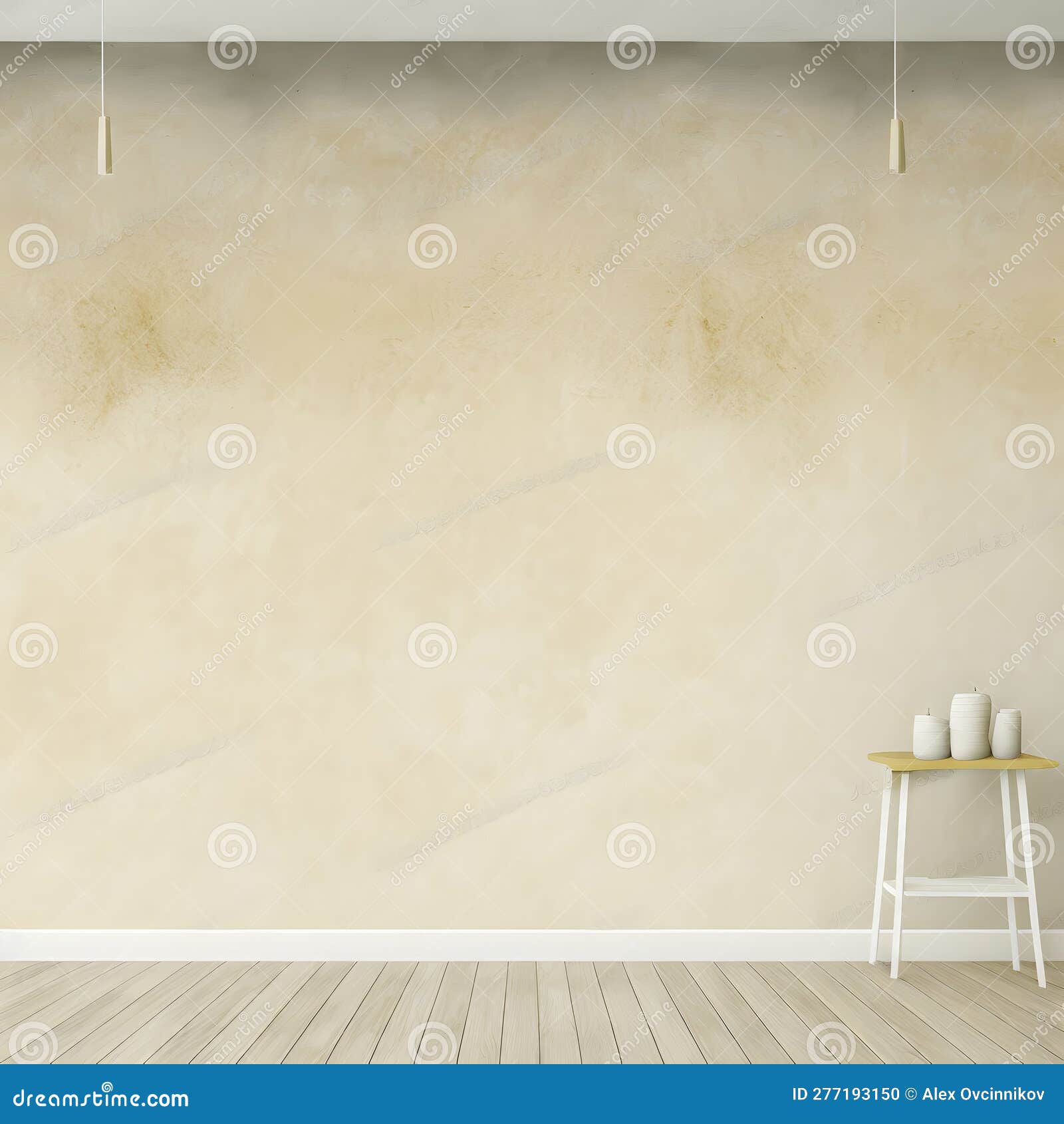 Cream Concrete Wall Texture for Interior Design. Stock Illustration ...