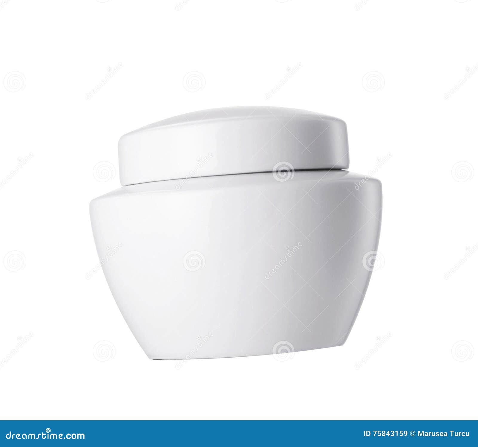 Cream Container Isolated on White Stock Image - Image of element ...
