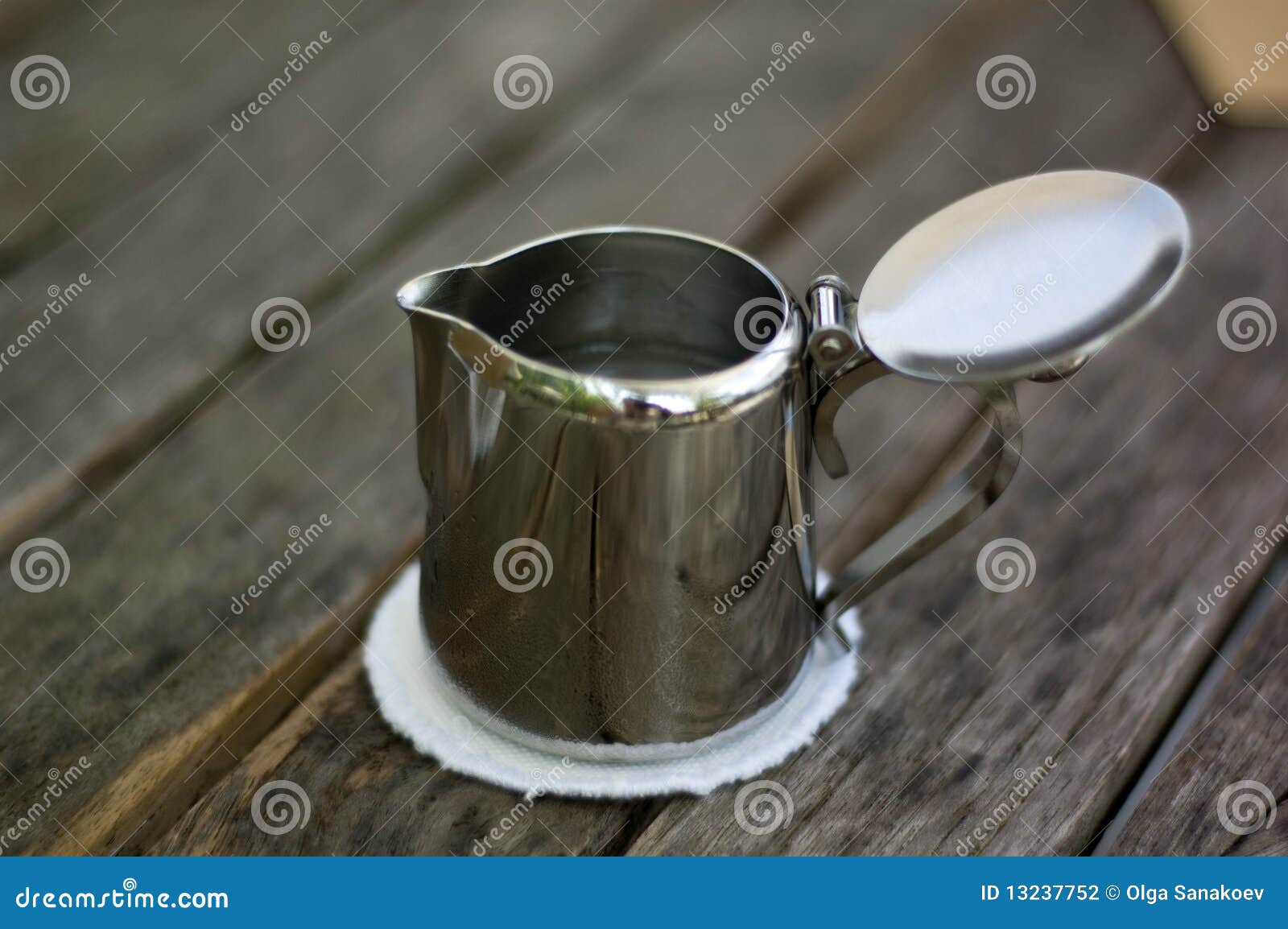 Cream Container Open stock photo. Image of metal, milk - 13237752