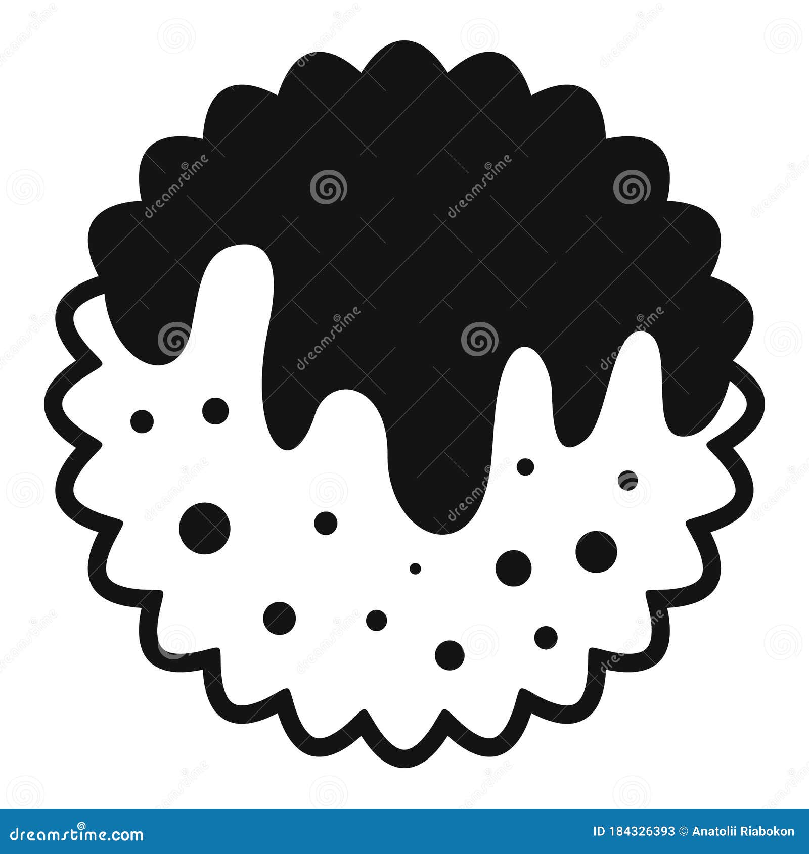 Cream Cookie Icon, Simple Style Stock Vector - Illustration of diet ...