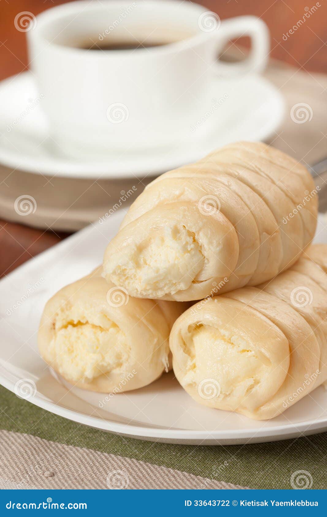 CREAM CORNET BREAD stock photo. Image of fresh, food - 33643722