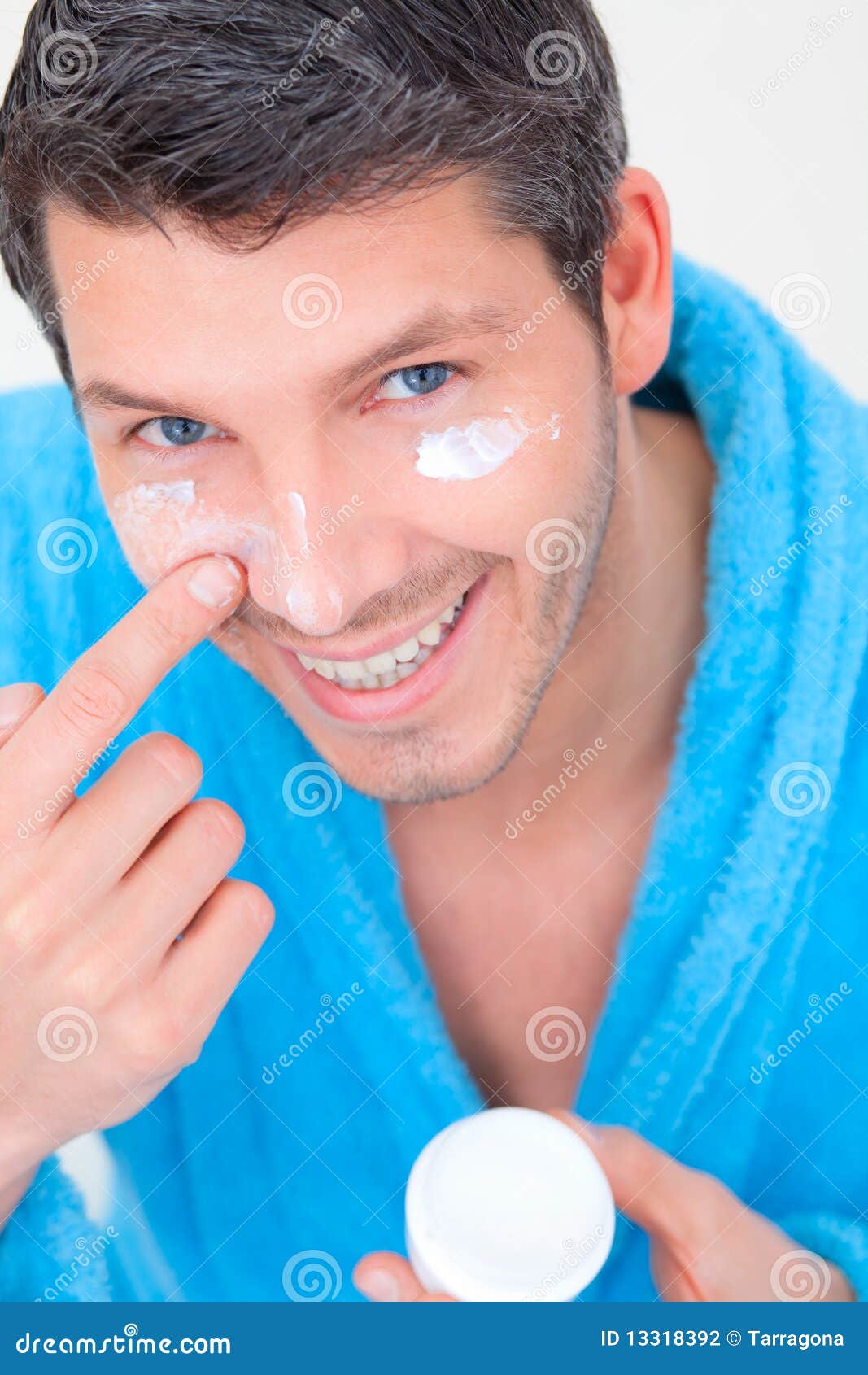 Cream cosmetics man stock photo. Image of portrait, lifestyle - 13318392