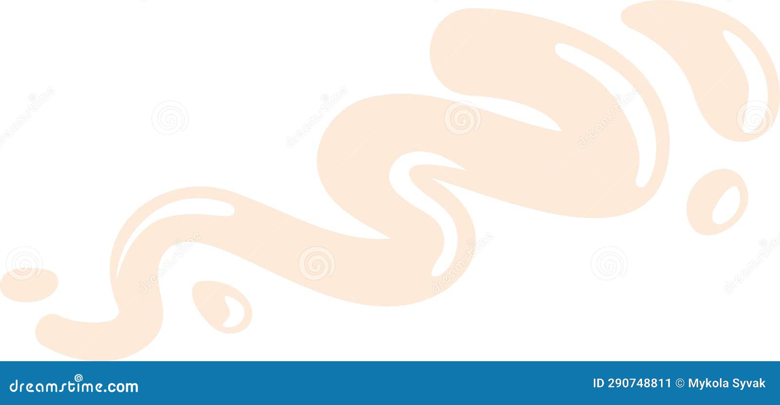 Cream Curved Line stock vector. Illustration of element - 290748811