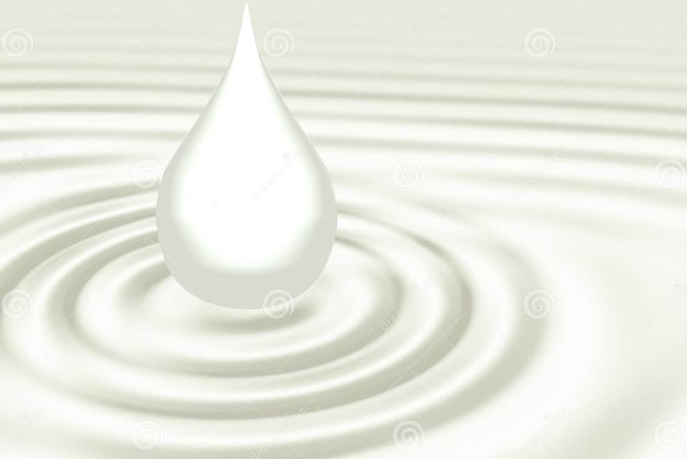 Cream with a drop stock illustration. Illustration of creamy - 283162