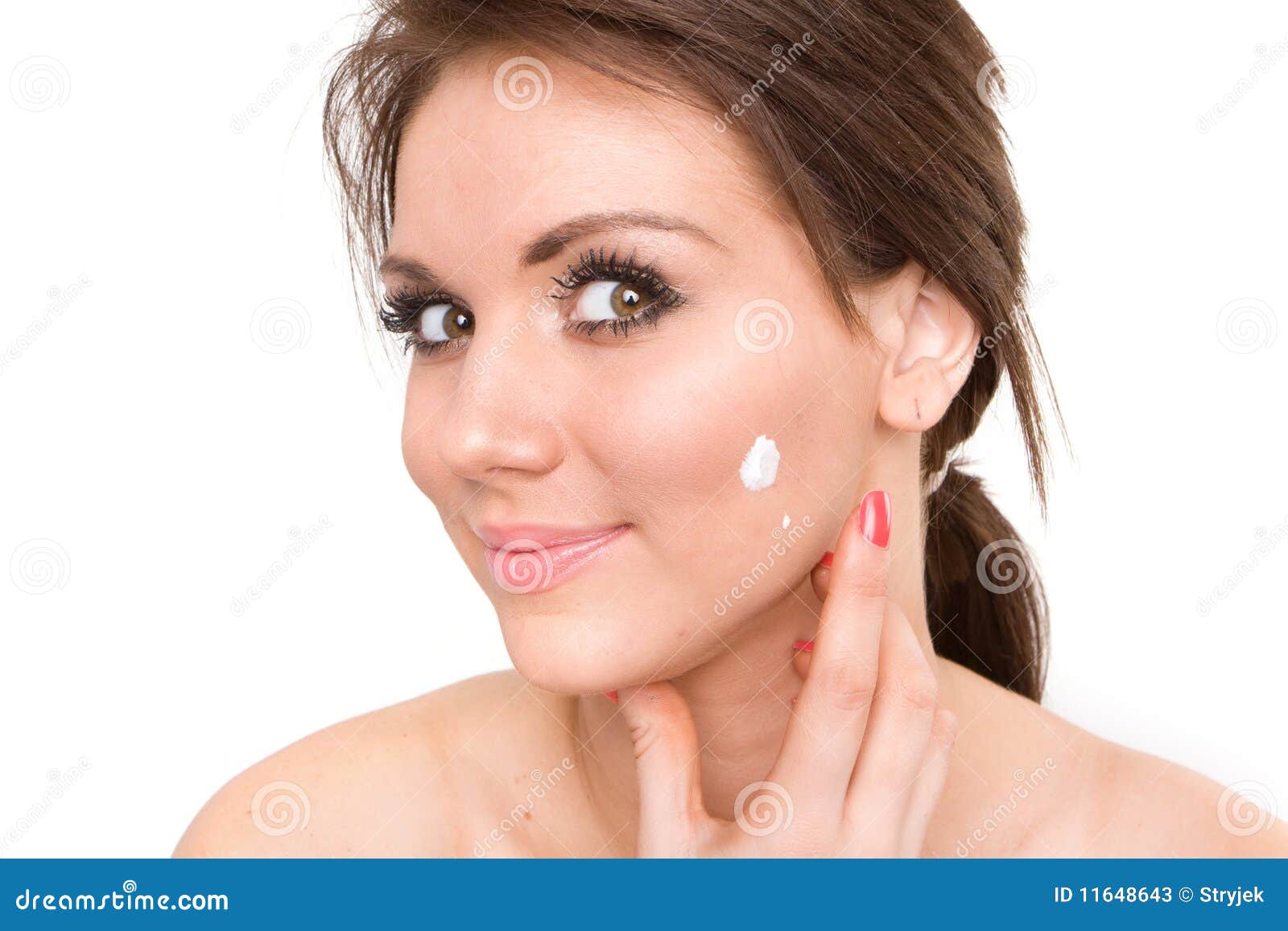 Cream on face stock image. Image of moisturiser, face - 11648643