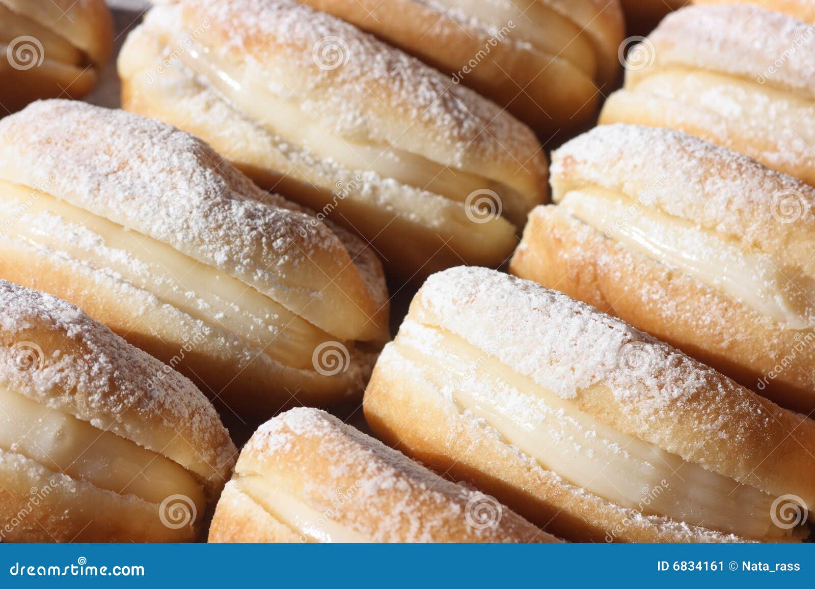 Cream Filled Donut or Krapfen Stock Image - Image of custard ...