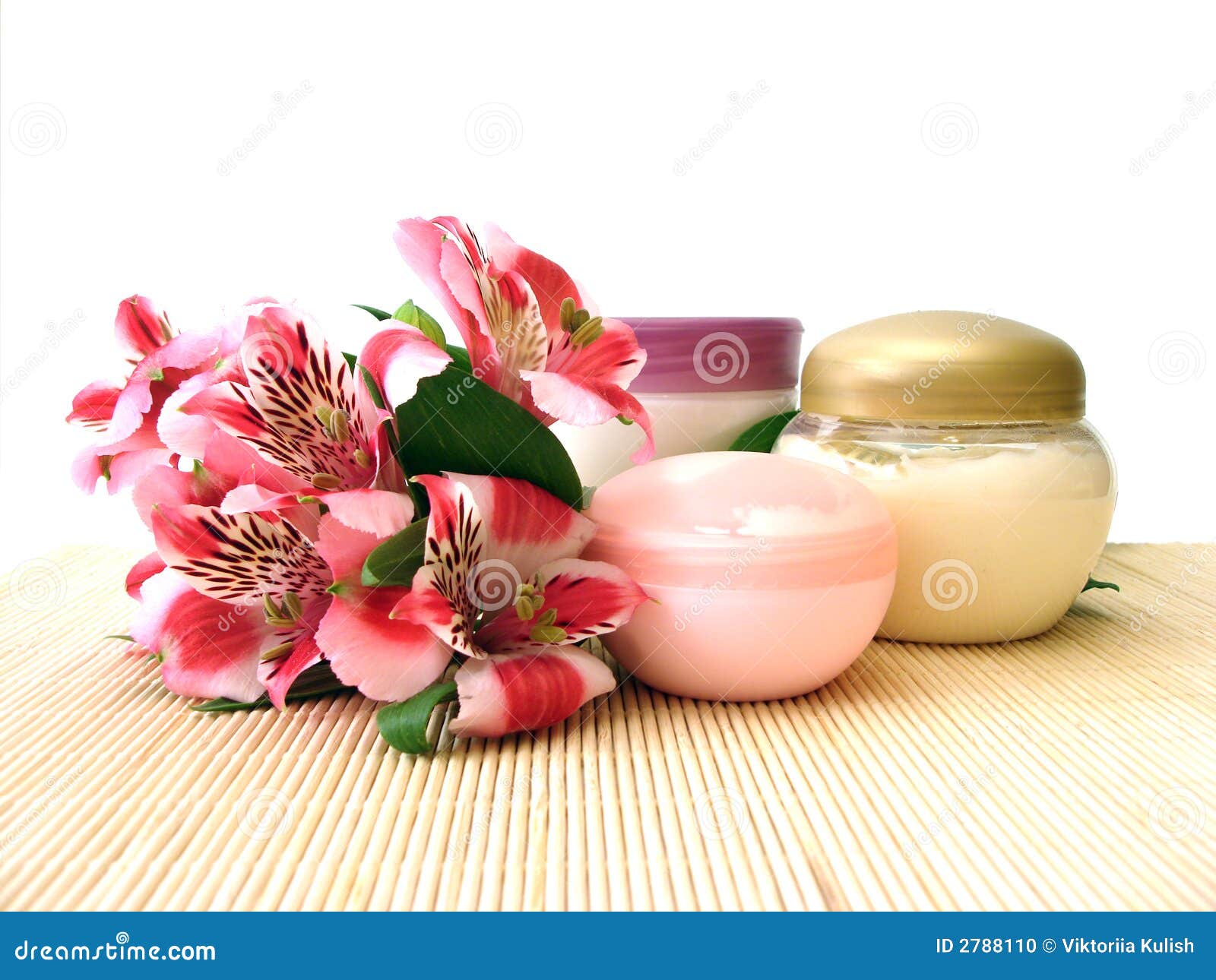 Cream with flowers stock photo. Image of close, cosmetic - 2788110