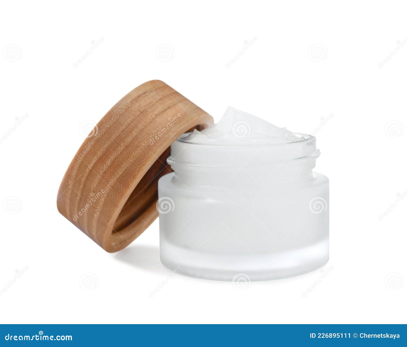 Cream in Glass Jar Isolated on White Stock Image - Image of luxury ...