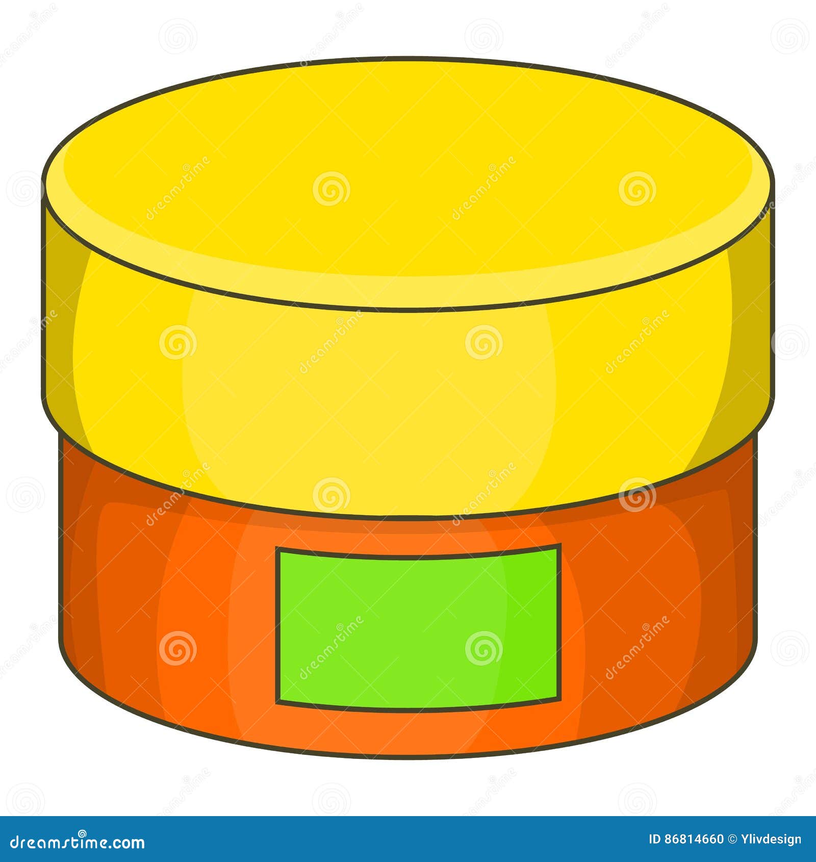 Cream Jar Icon, Cartoon Style Stock Vector - Illustration of lotion ...