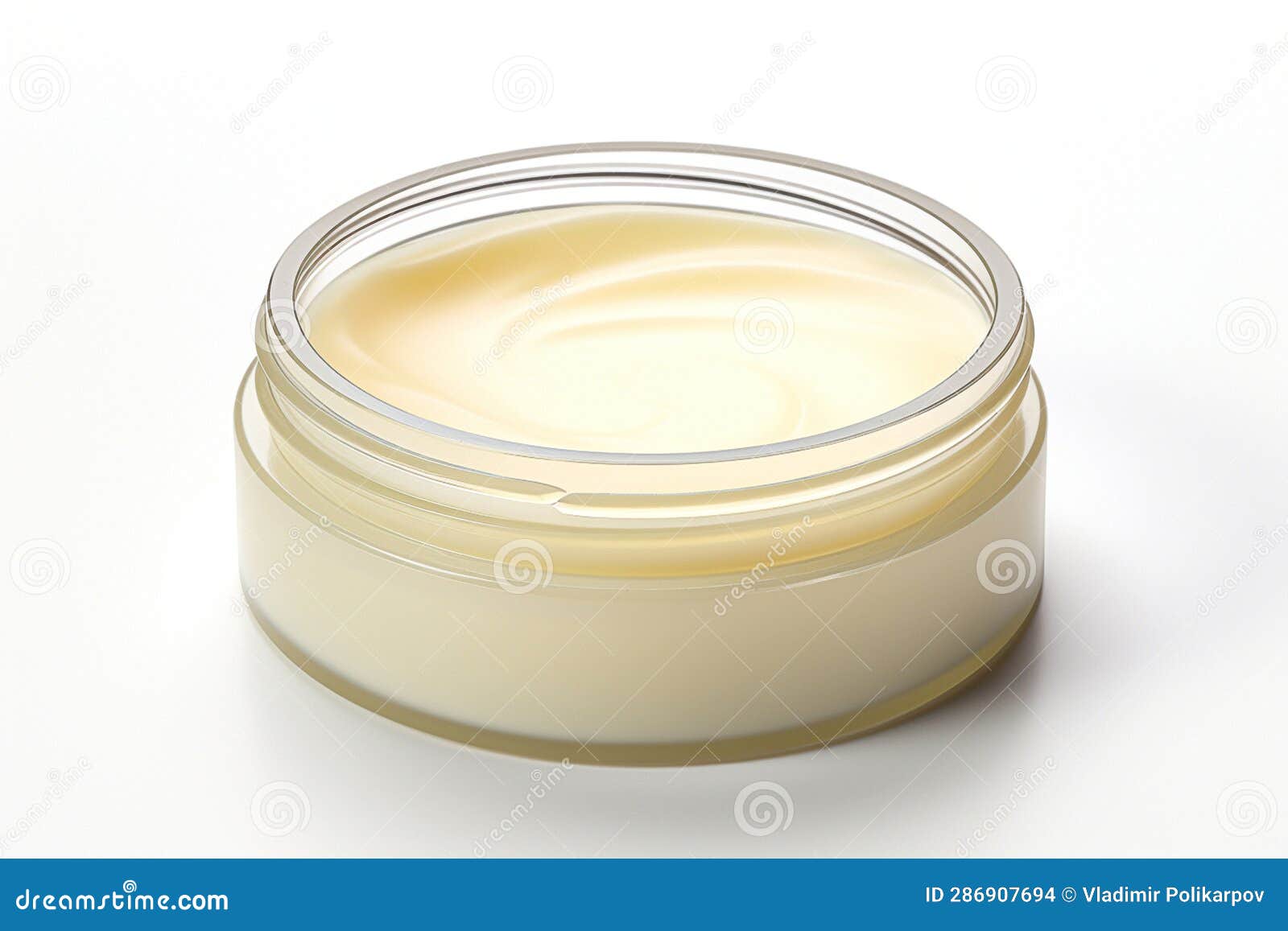 Cream in Jar Isolated on White Background Stock Photo - Image of ...