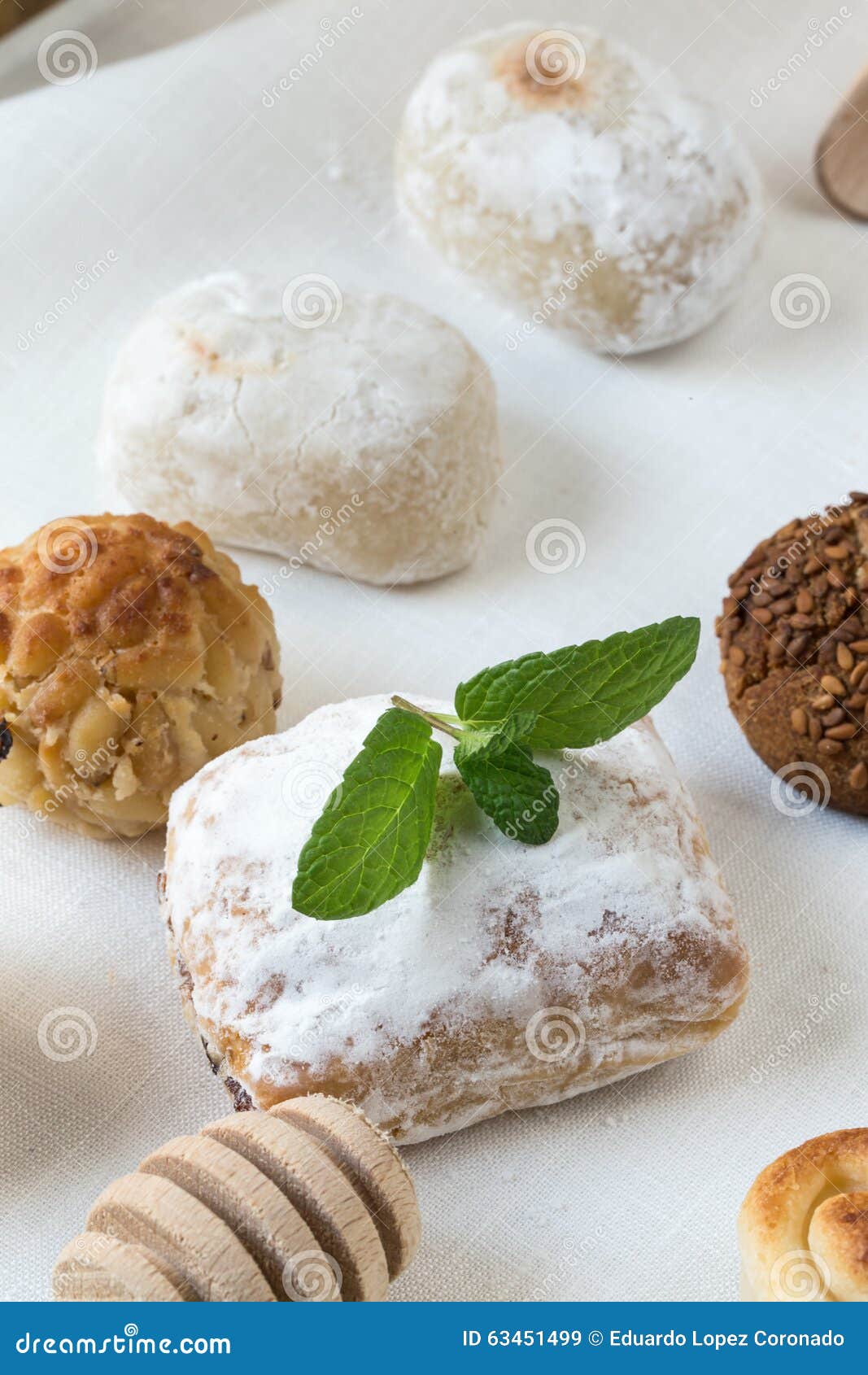 Cream and Pastries, Typical Christmas Sweets in Spain Stock Image ...