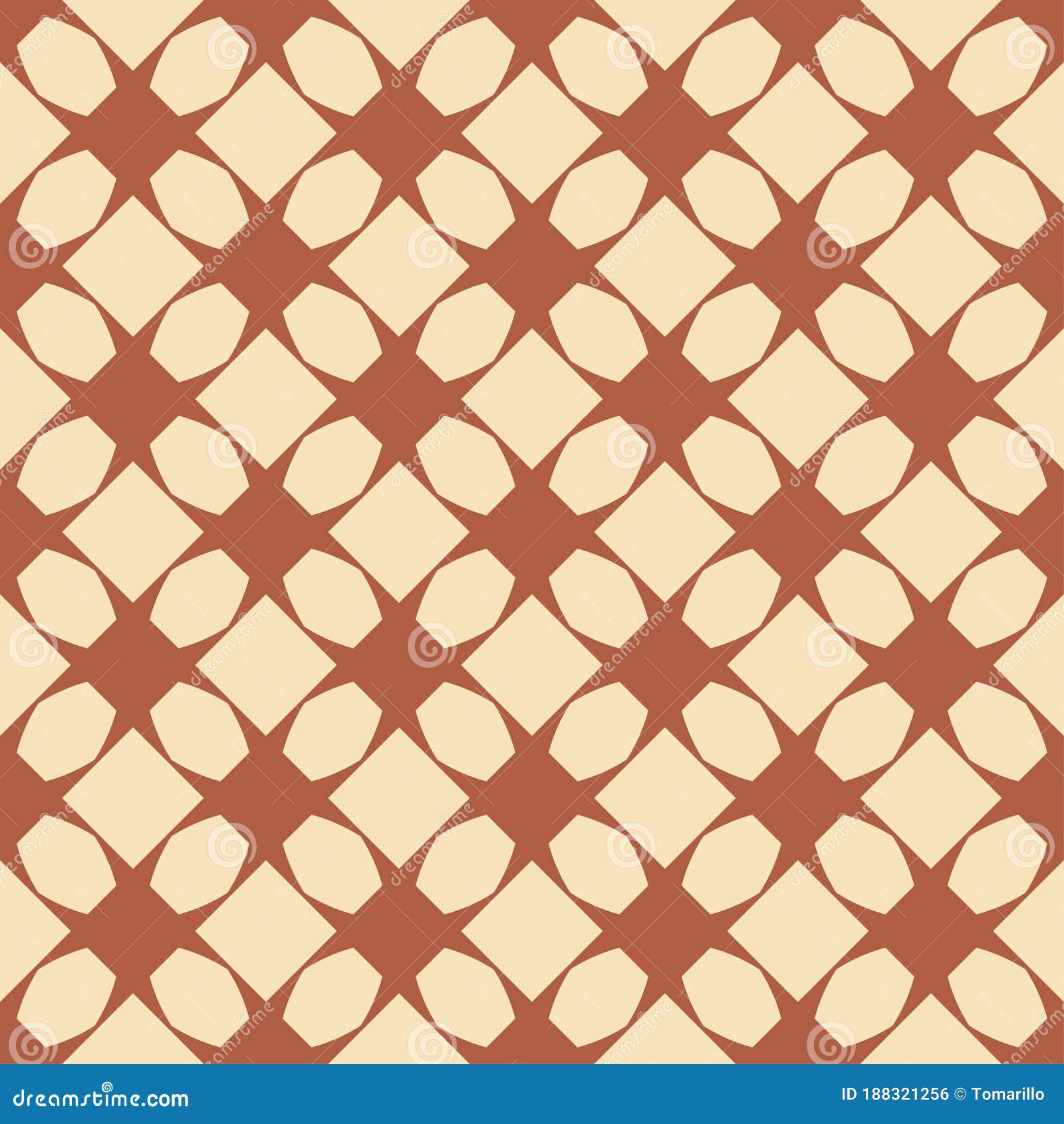 Cream Pattern on Brown Seamless Vector Design Stock Vector ...