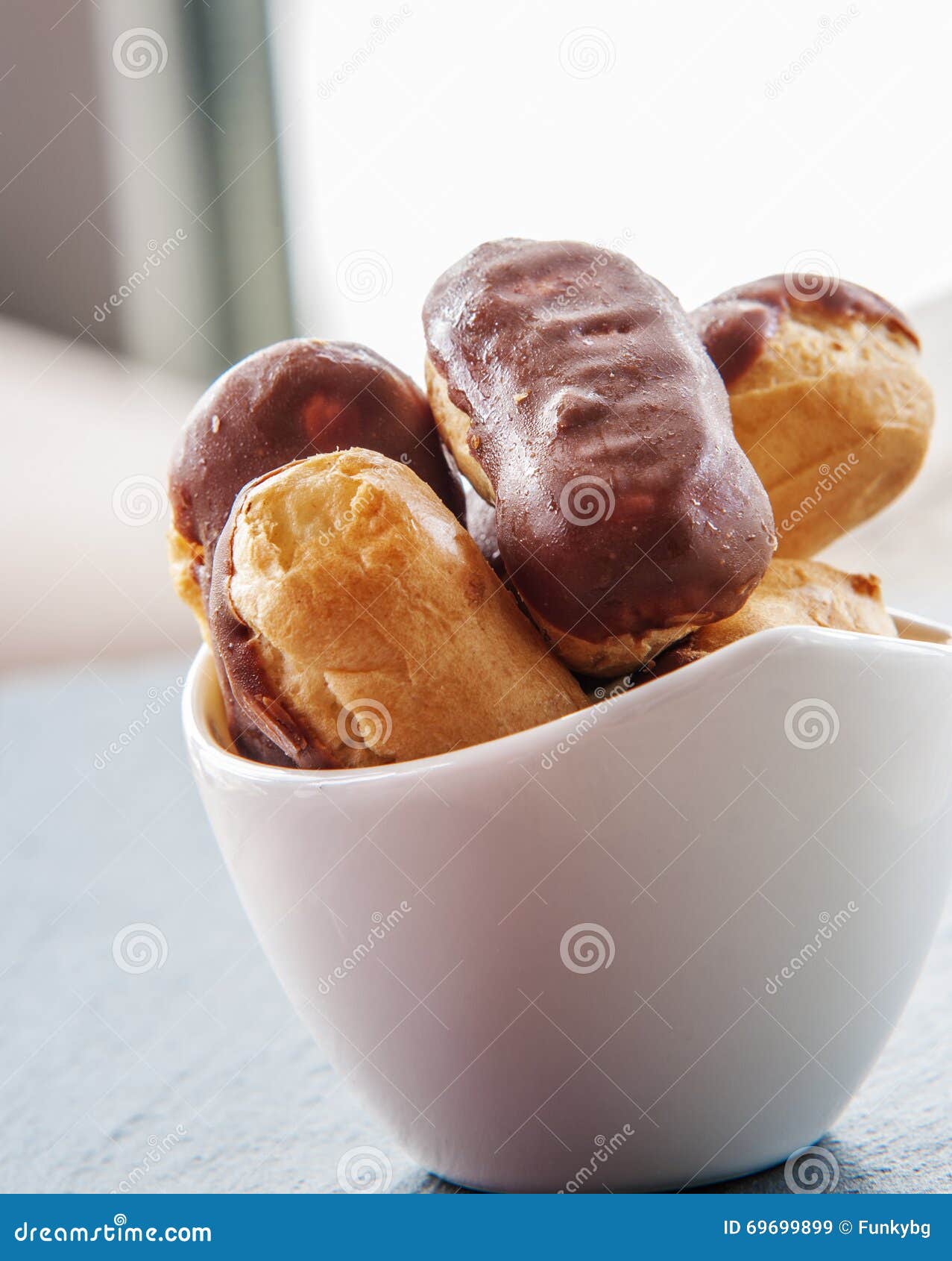 Cream Puff Cake with Filling Stock Image - Image of tuesday, love: 69699899