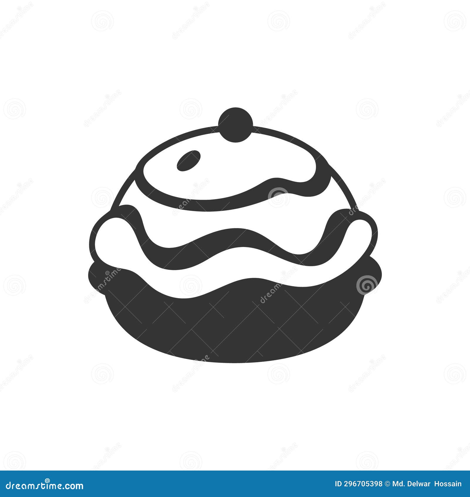 Cream Puff Icon stock vector. Illustration of pacent - 296705398
