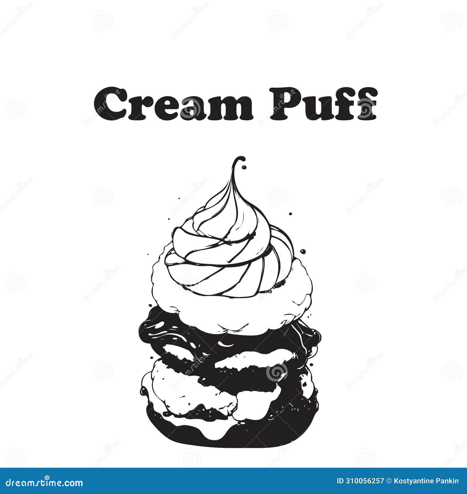 Cream Puff poster stock vector. Illustration of information - 310056257