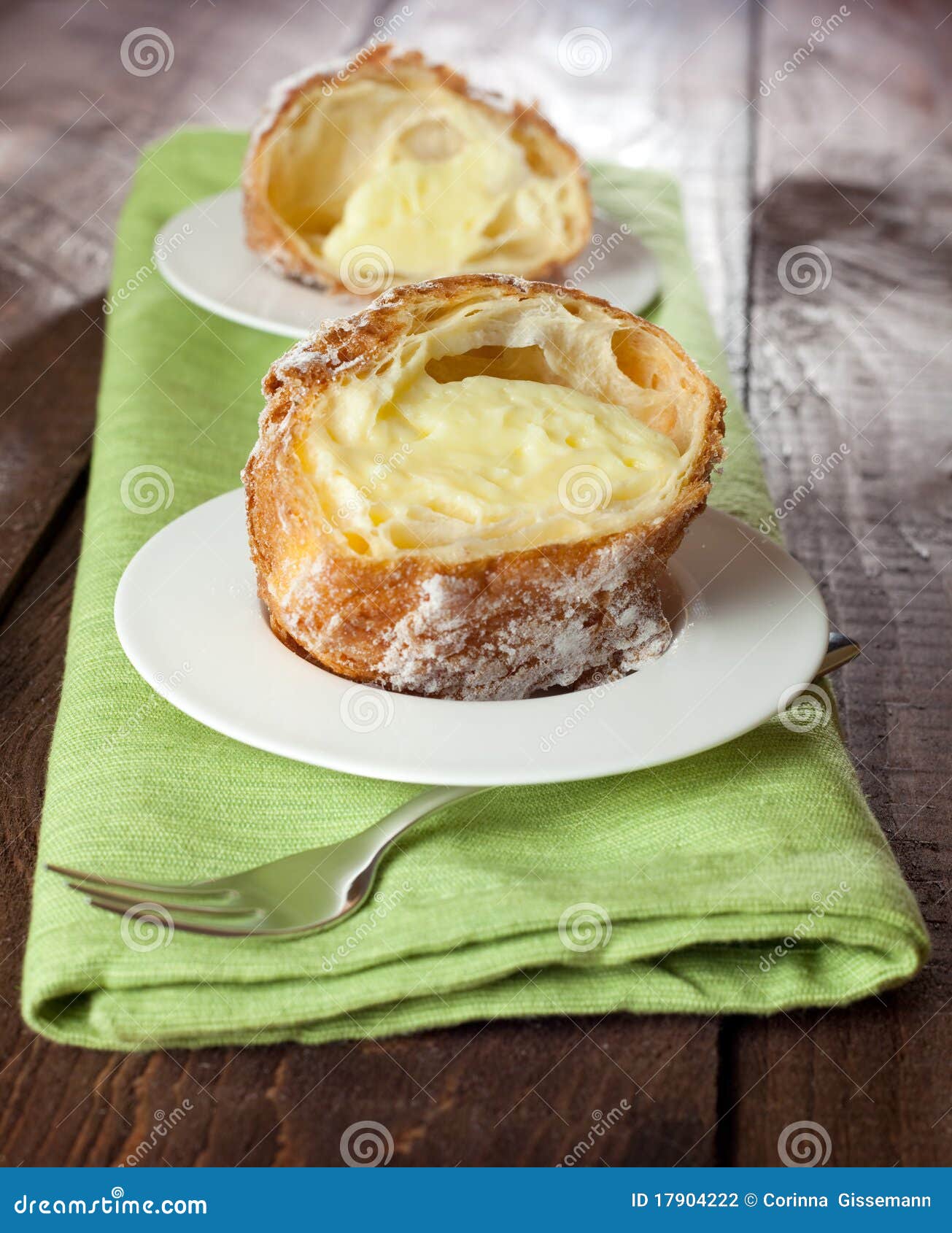 Cream puffs with pudding stock photo. Image of country - 17904222
