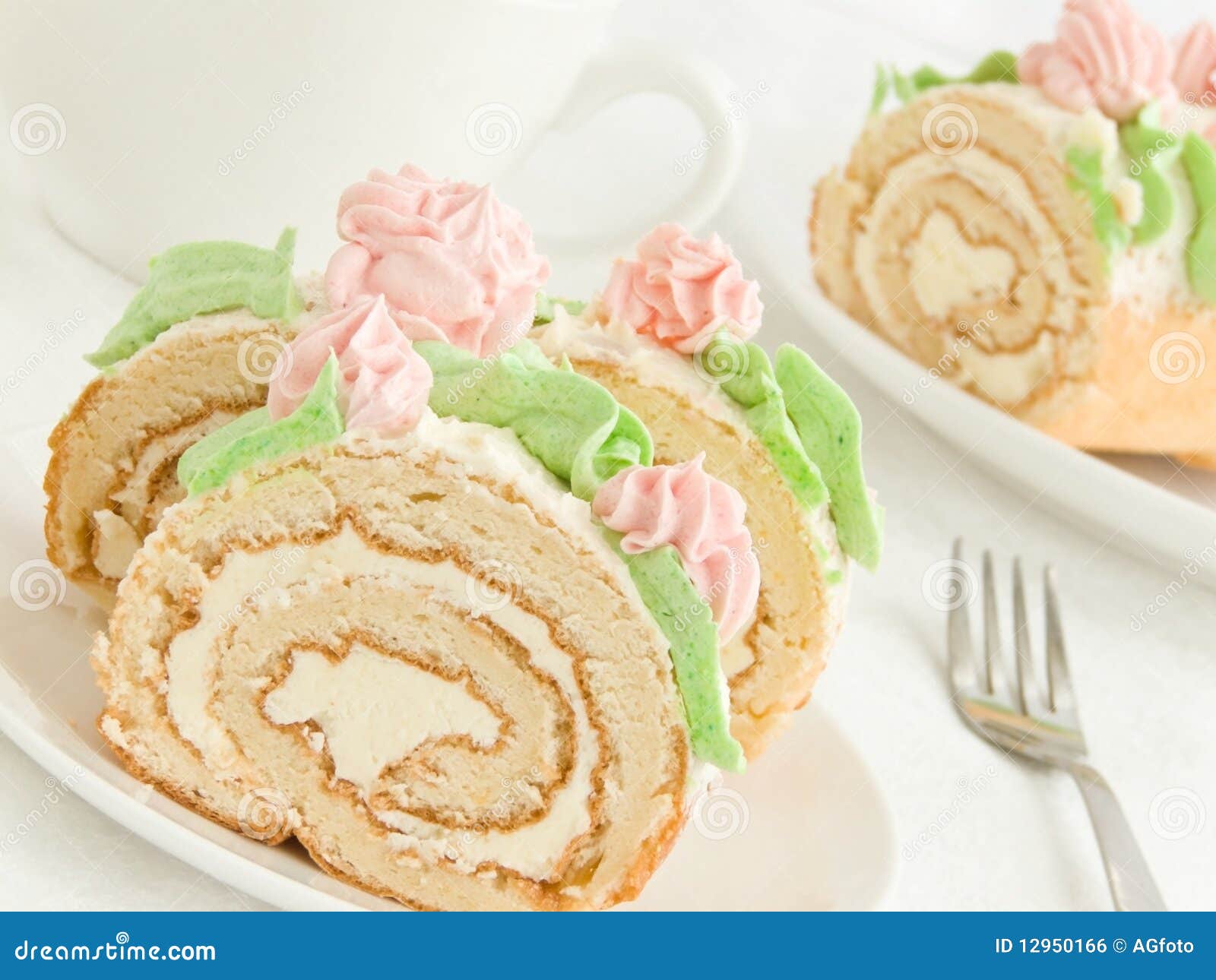 Cream roll stock photo. Image of coffee, group, pieces - 12950166