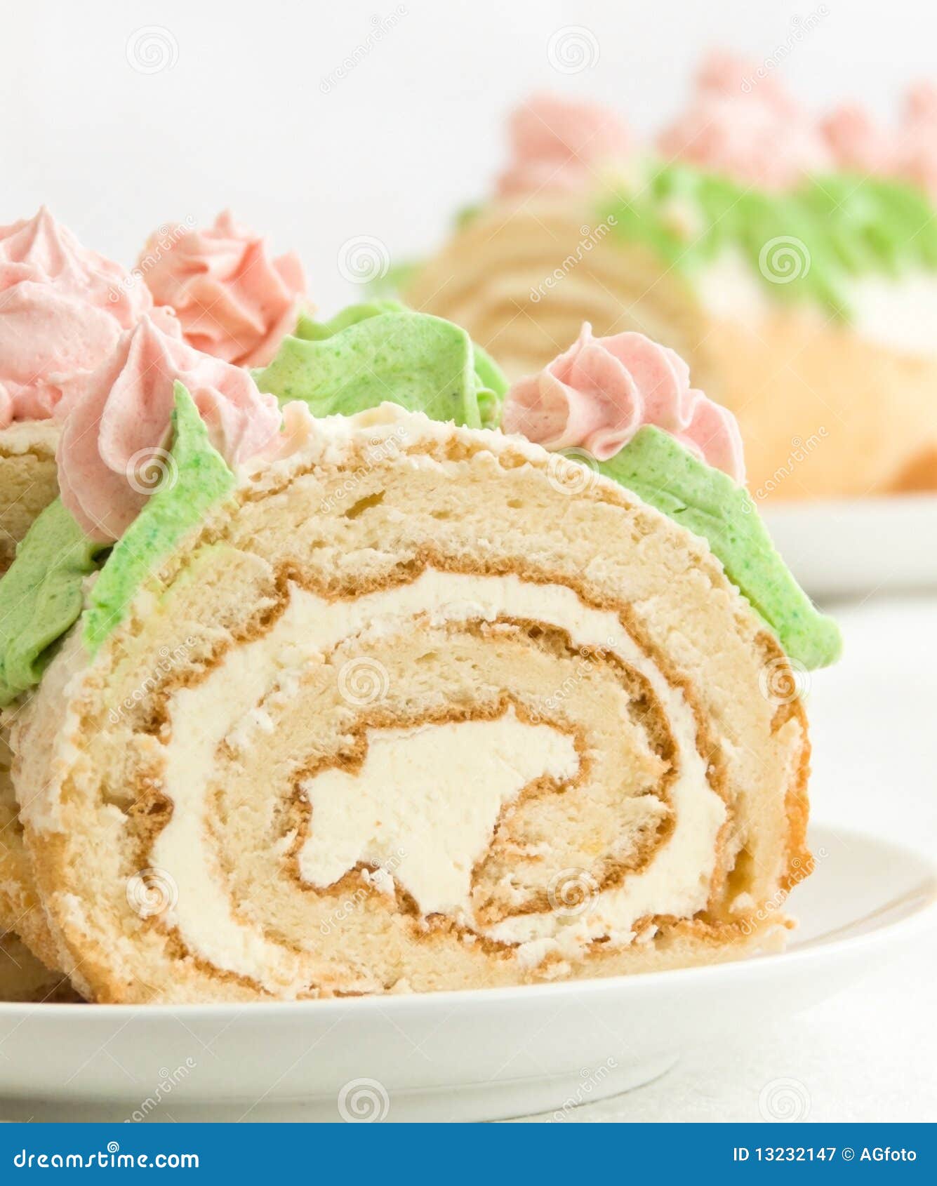 Cream roll stock image. Image of icing, food, baked, roll - 13232147