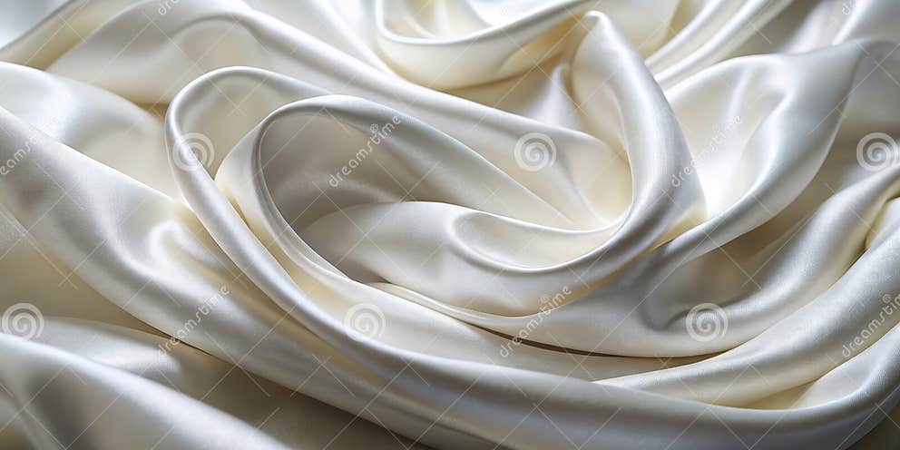 Cream Silk Drape Close-Up Texture Stock Illustration - Illustration of ...