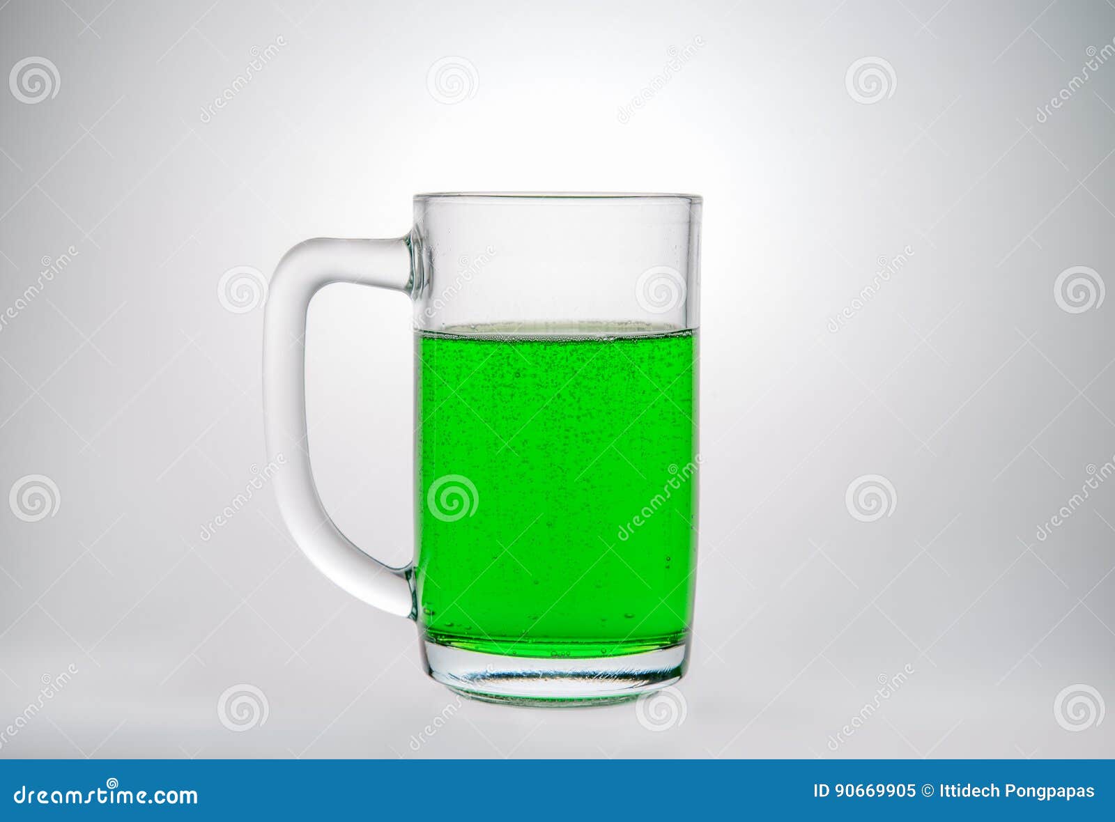 Cream Soda Syrup Mixed with Soda in Glass with Handle Stock Image ...