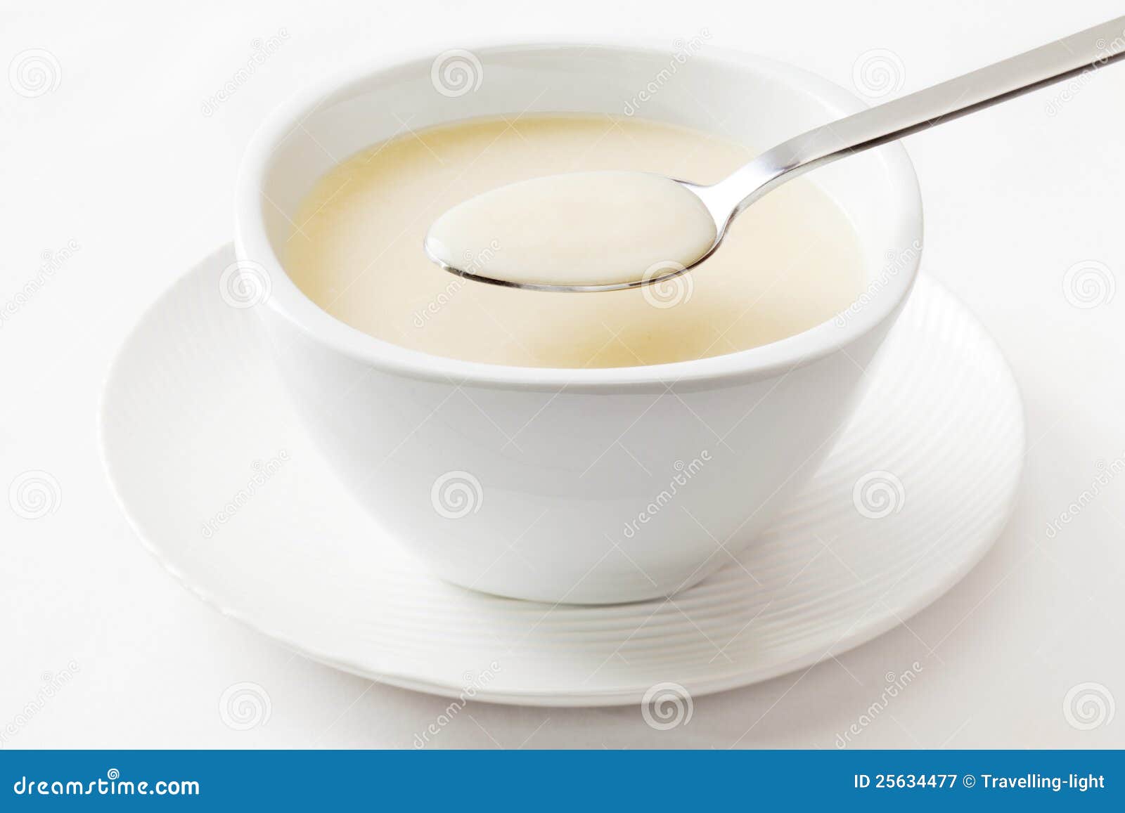 Cream Soup Spoon Spoonful stock image. Image of creamy - 25634477
