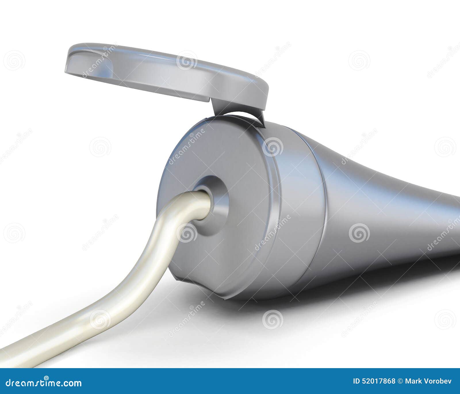 Cream is Squeezed Out from a Tube Close-up Stock Illustration ...