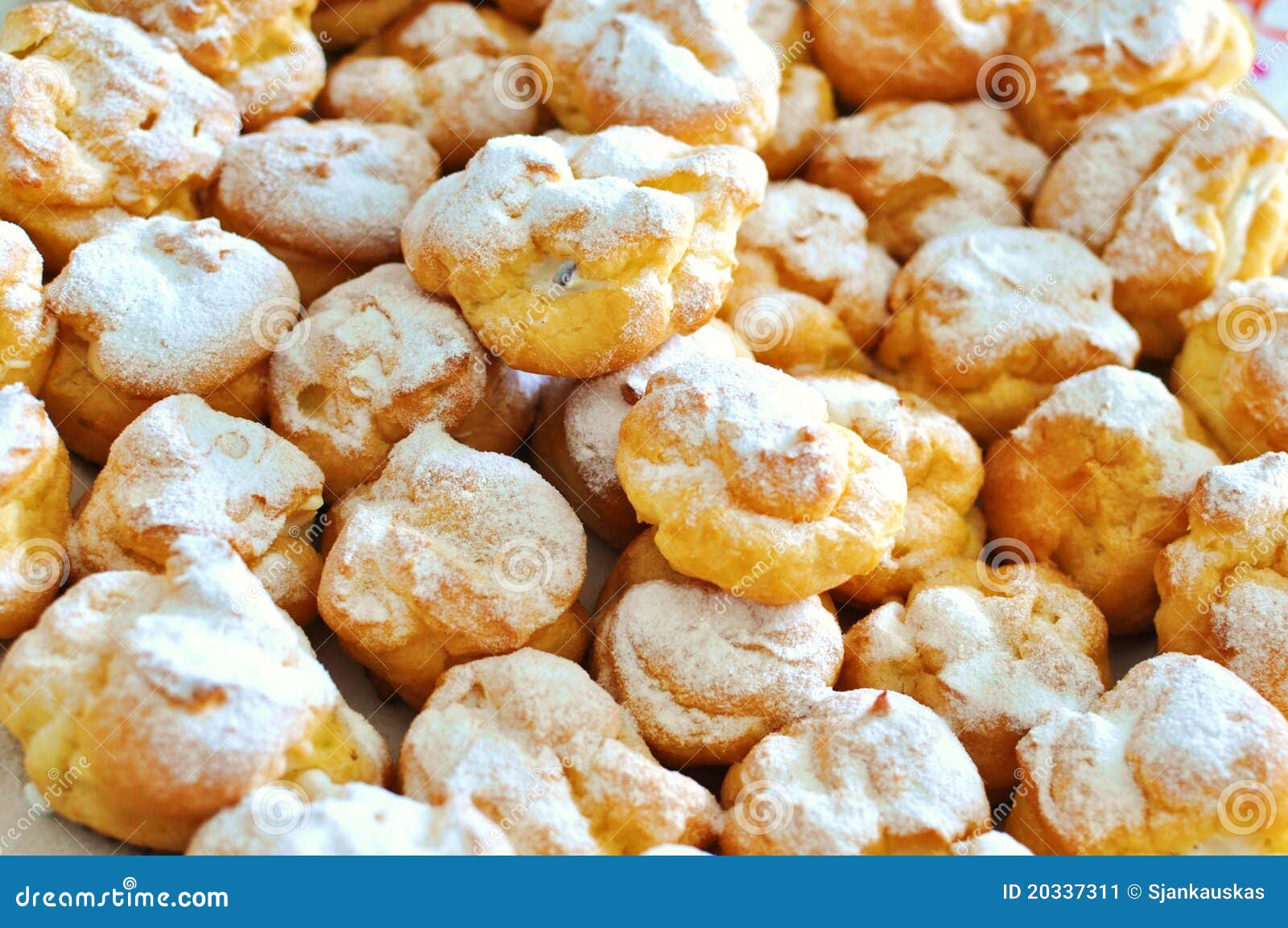 Cream stuffed pastries stock image. Image of fresh, muffin - 20337311