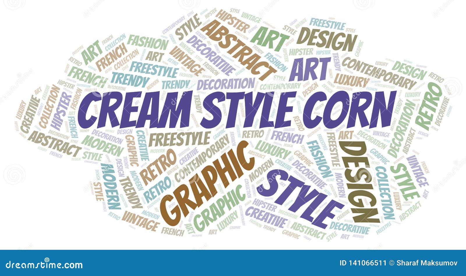 Cream Style Corn Word Cloud Stock Illustration - Illustration of cream ...