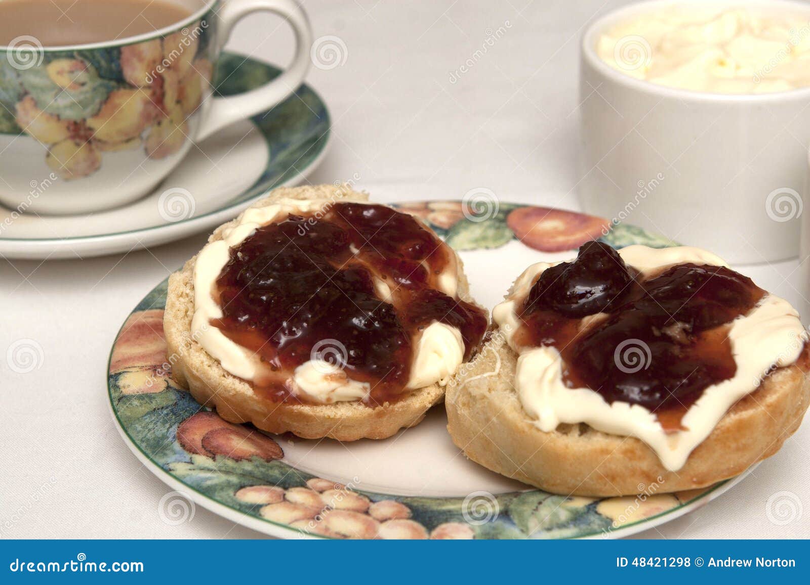 Cream tea stock photo. Image of enjoy, traditional, drink - 48421298