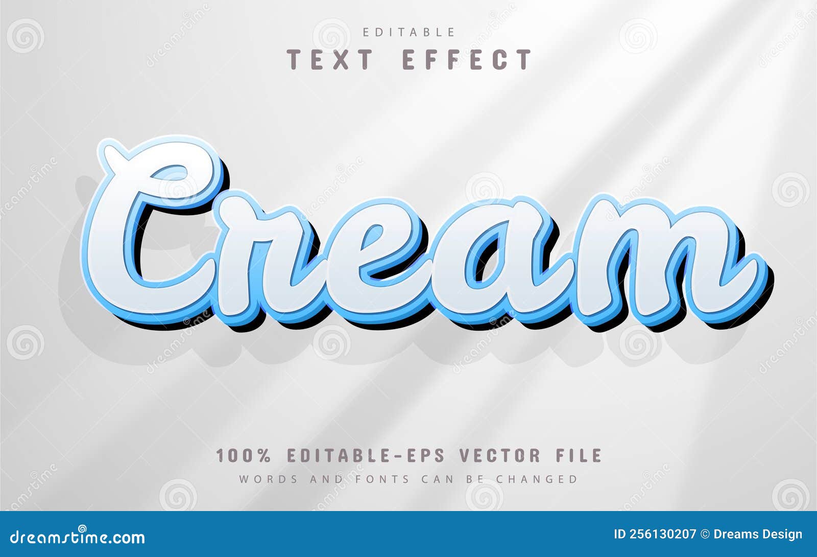 Cream text effect editable stock vector. Illustration of abstract ...