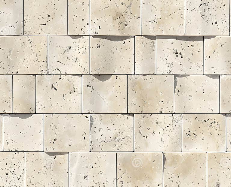 Cream Travertine Wall Cladding Seamless Texture Stock Illustration ...