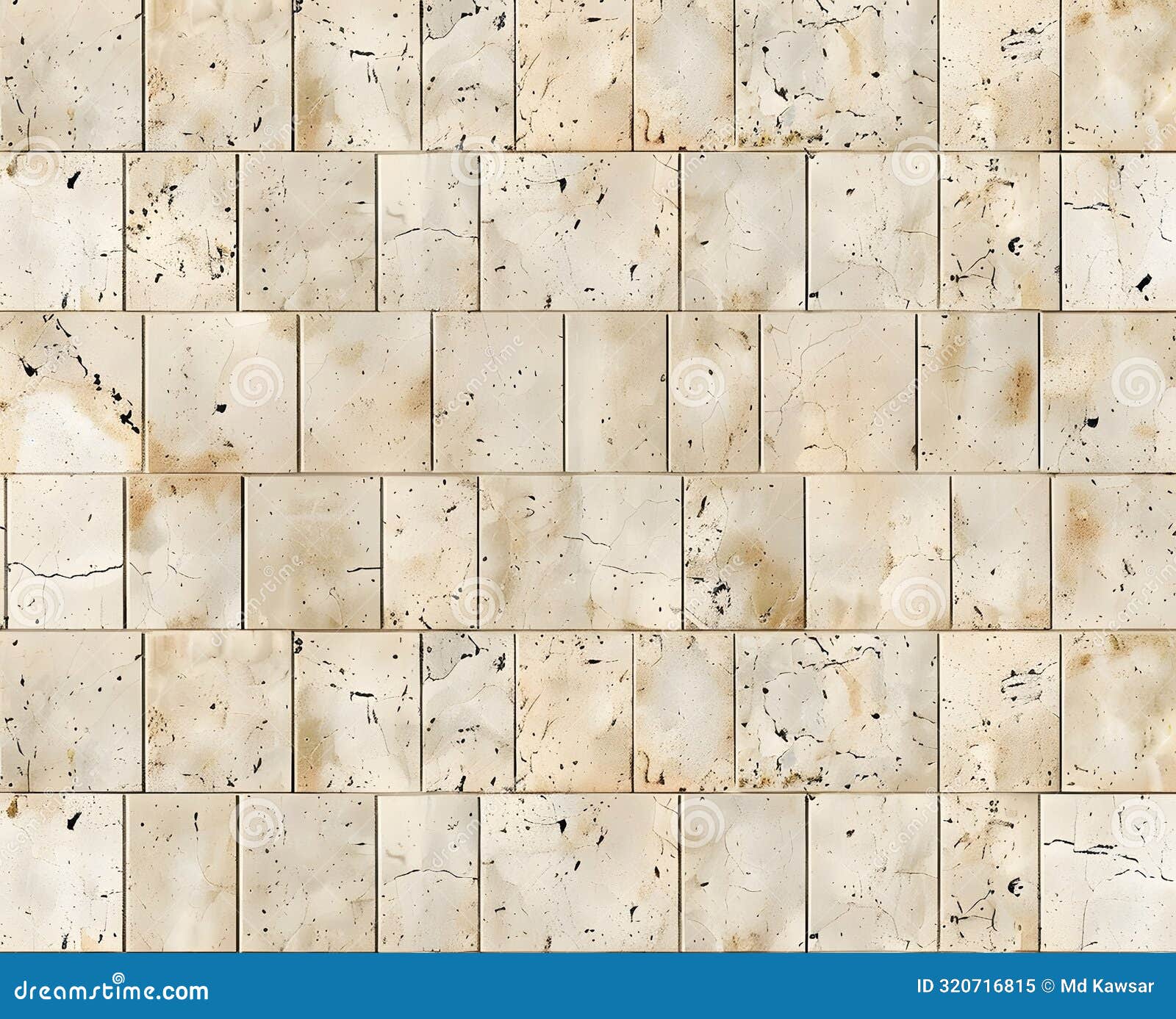 Cream Travertine Wall Cladding Seamless Texture Stock Illustration ...