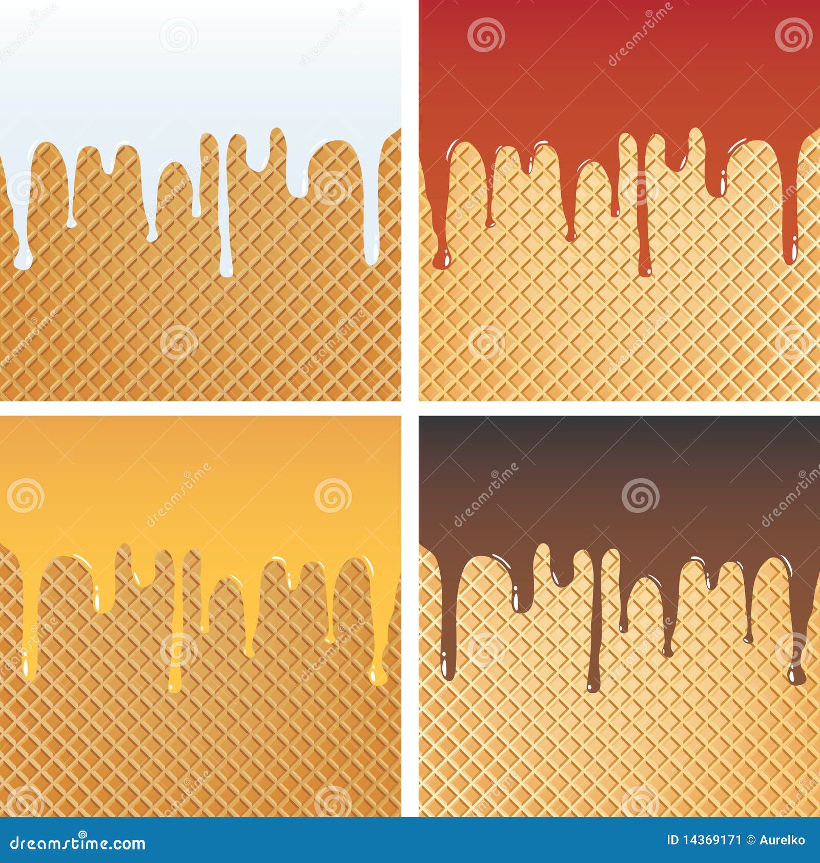 Cream On Wafer Cartoon Vector | CartoonDealer.com #14369171