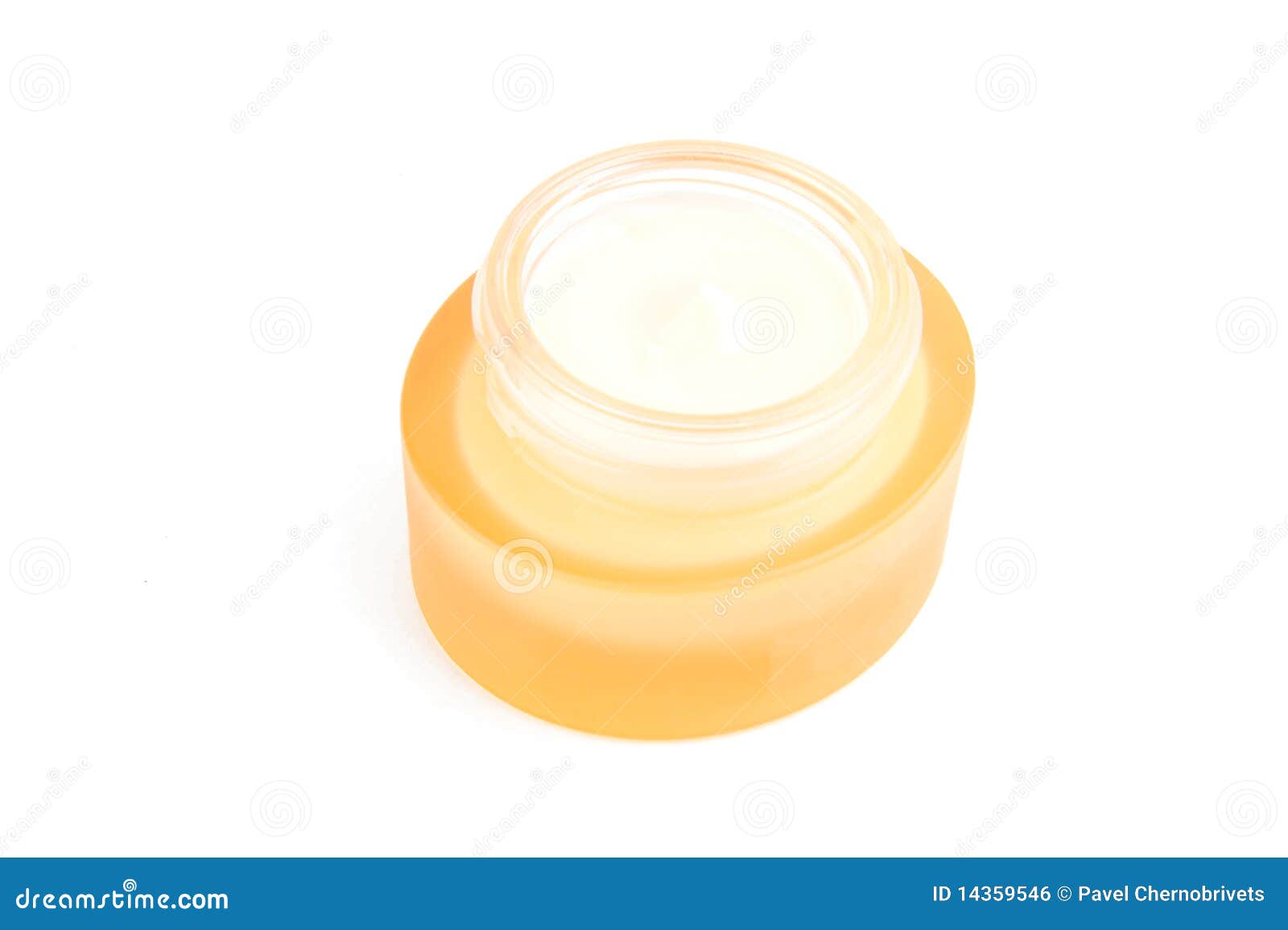 Cream in Yellow Box Isolated on White Stock Photo - Image of body ...