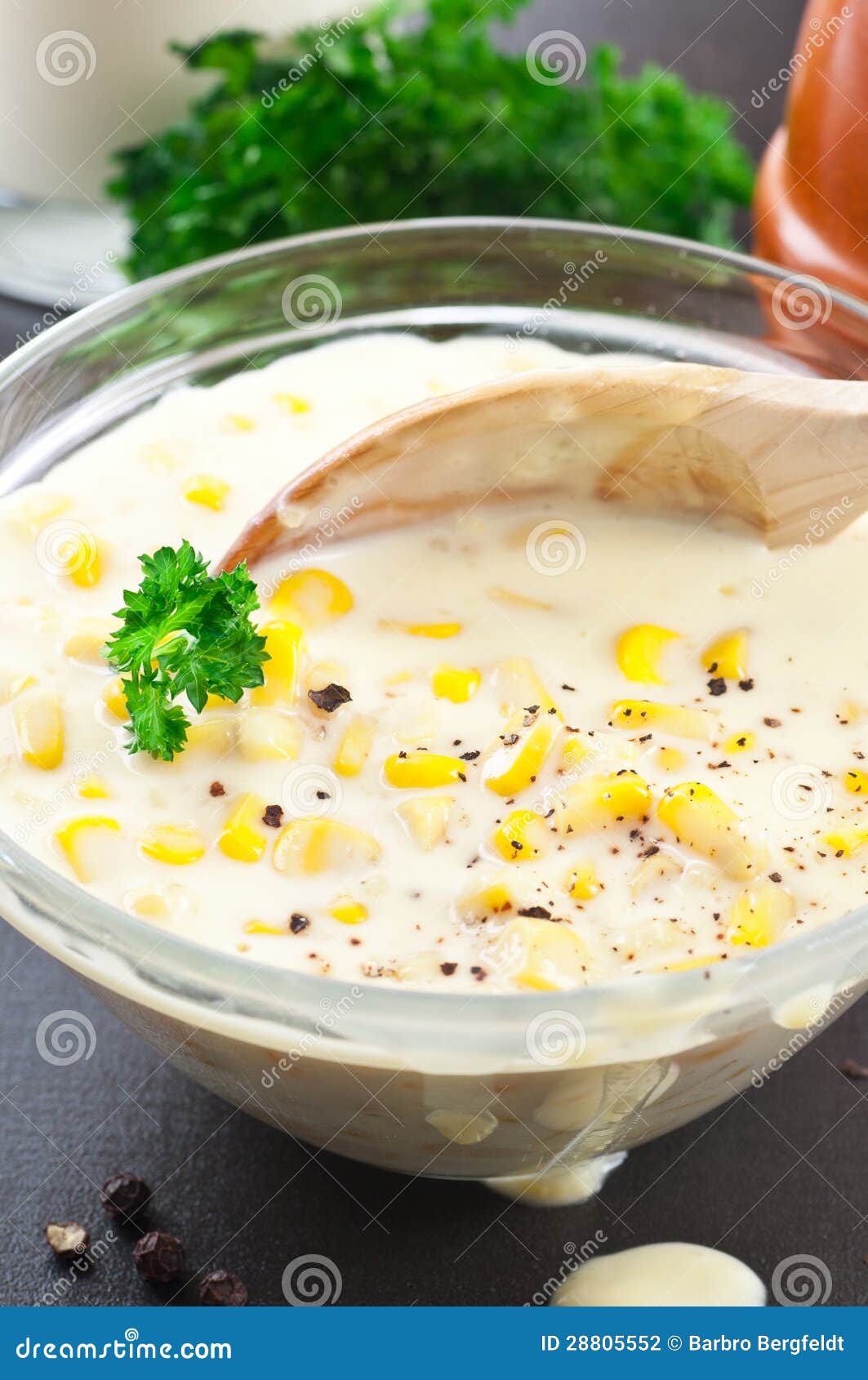 Creamed Sweet Corn stock photo. Image of cooked, close - 28805552