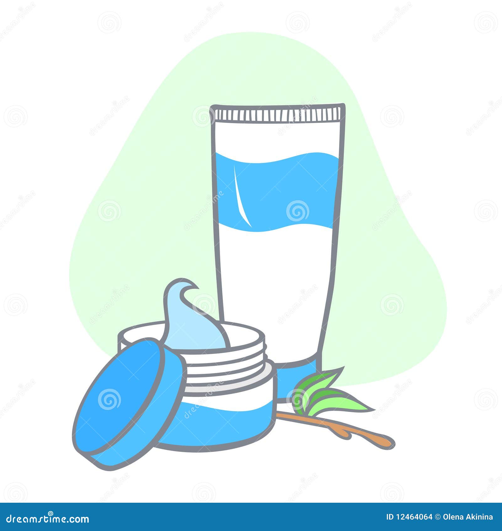 Creames contour stock vector. Illustration of moisturizer - 12464064