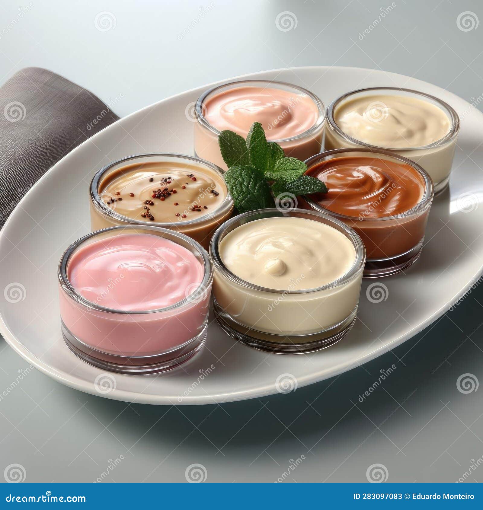 Creams of Different Types and Sizes on an Open Tray Stock Illustration ...