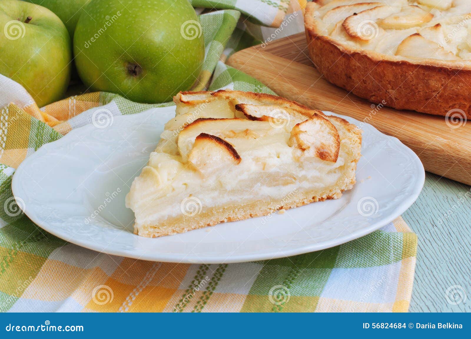 Creamy Apple Pie stock photo. Image of fresh, crust, backery - 56824684