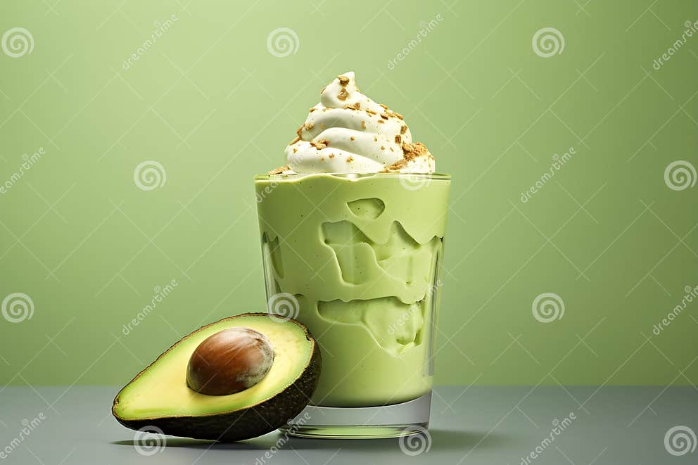 Creamy Avocado Dream stock illustration. Illustration of fruit - 304305586