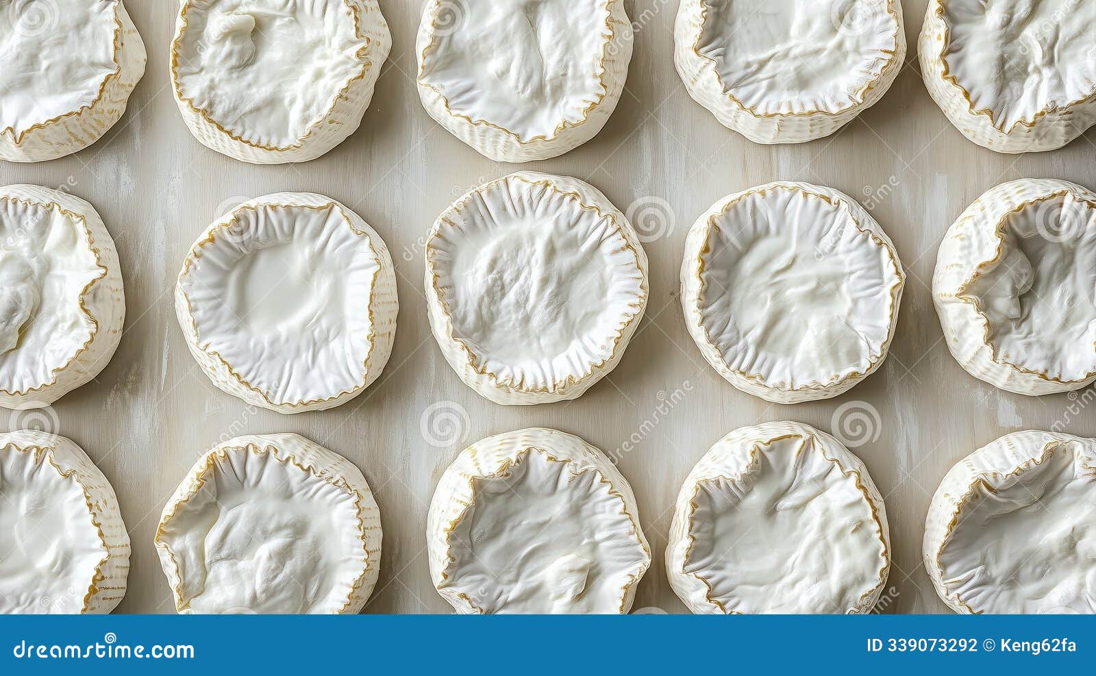 Creamy Brie Cheese Slices Arranged In Repeating Pattern, Showcasing ...