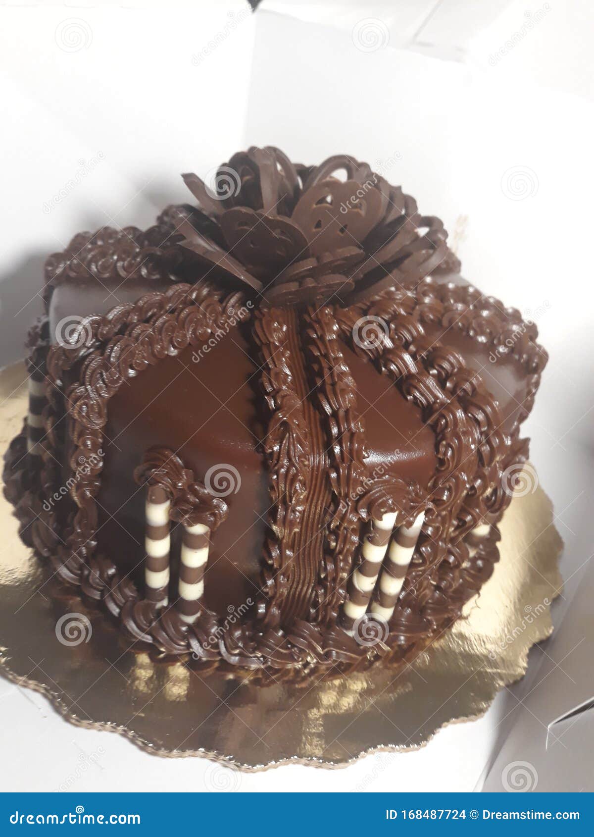 Creamy Chocolate Cake Confection Connection Stock Photo - Image of ...