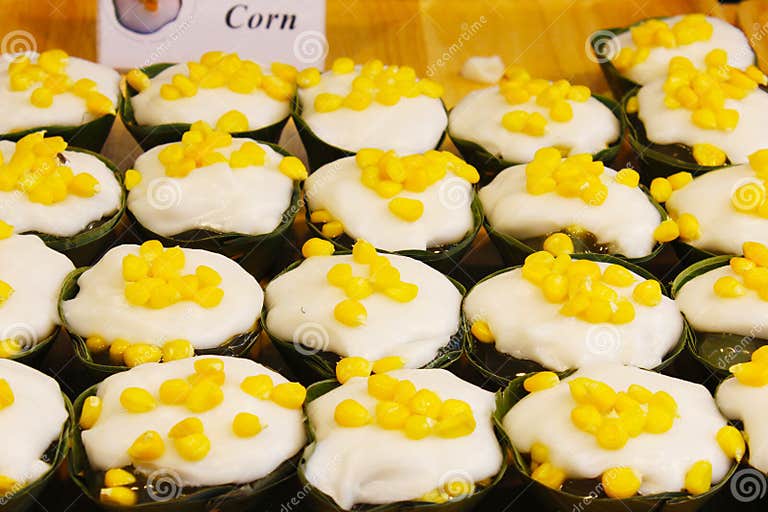 Creamy Coconut Tapioca and Corn Pudding Stock Image - Image of cereal ...