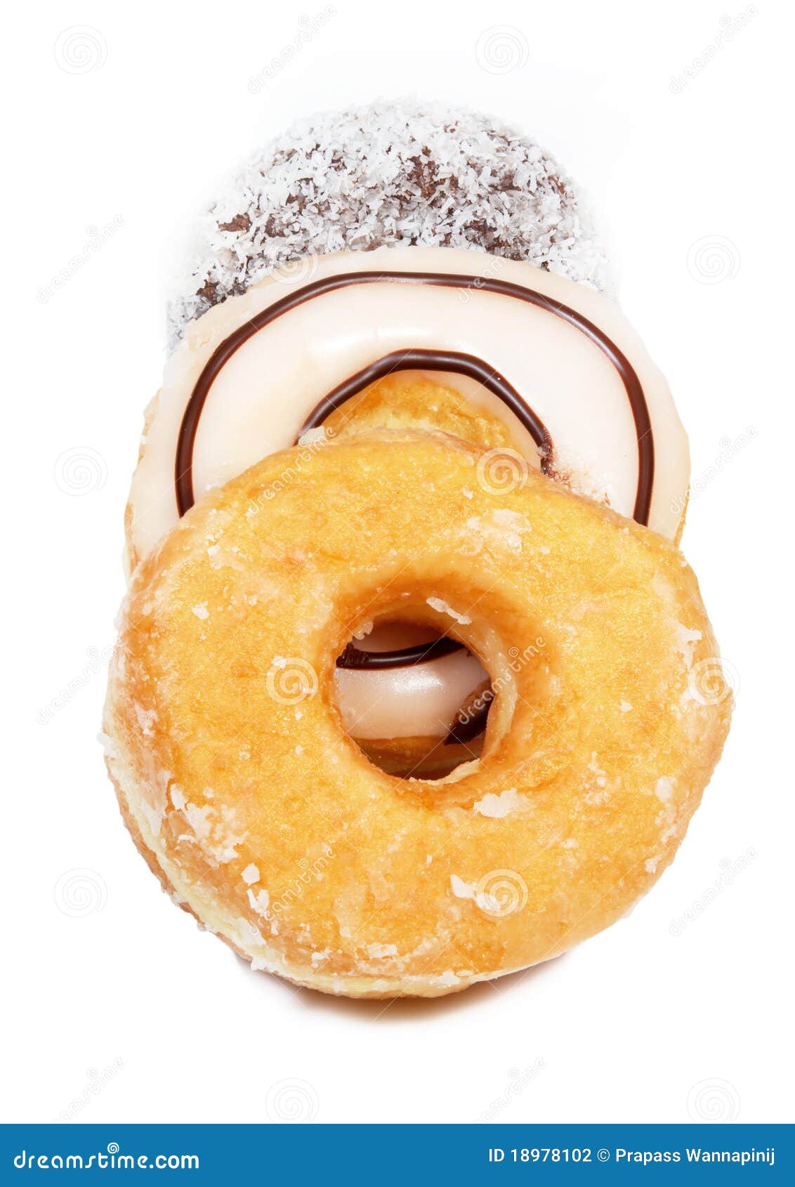 Creamy Delicious Donut (doughnut) Isolated Stock Photo - Image of sweet ...